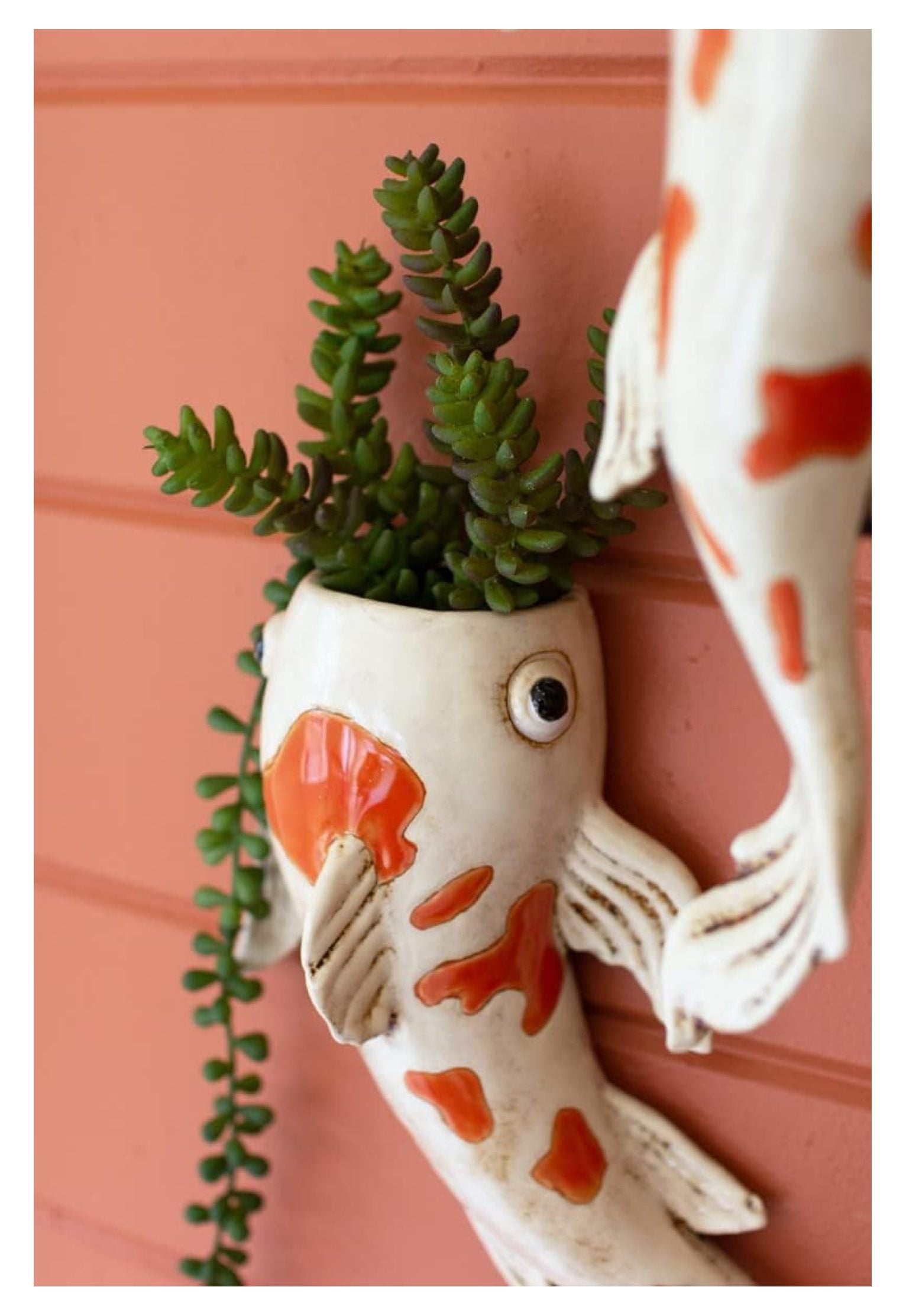CDV2166 Koi Fish Wall Planter, 11-inch Height, Ceramic - Walmart.com