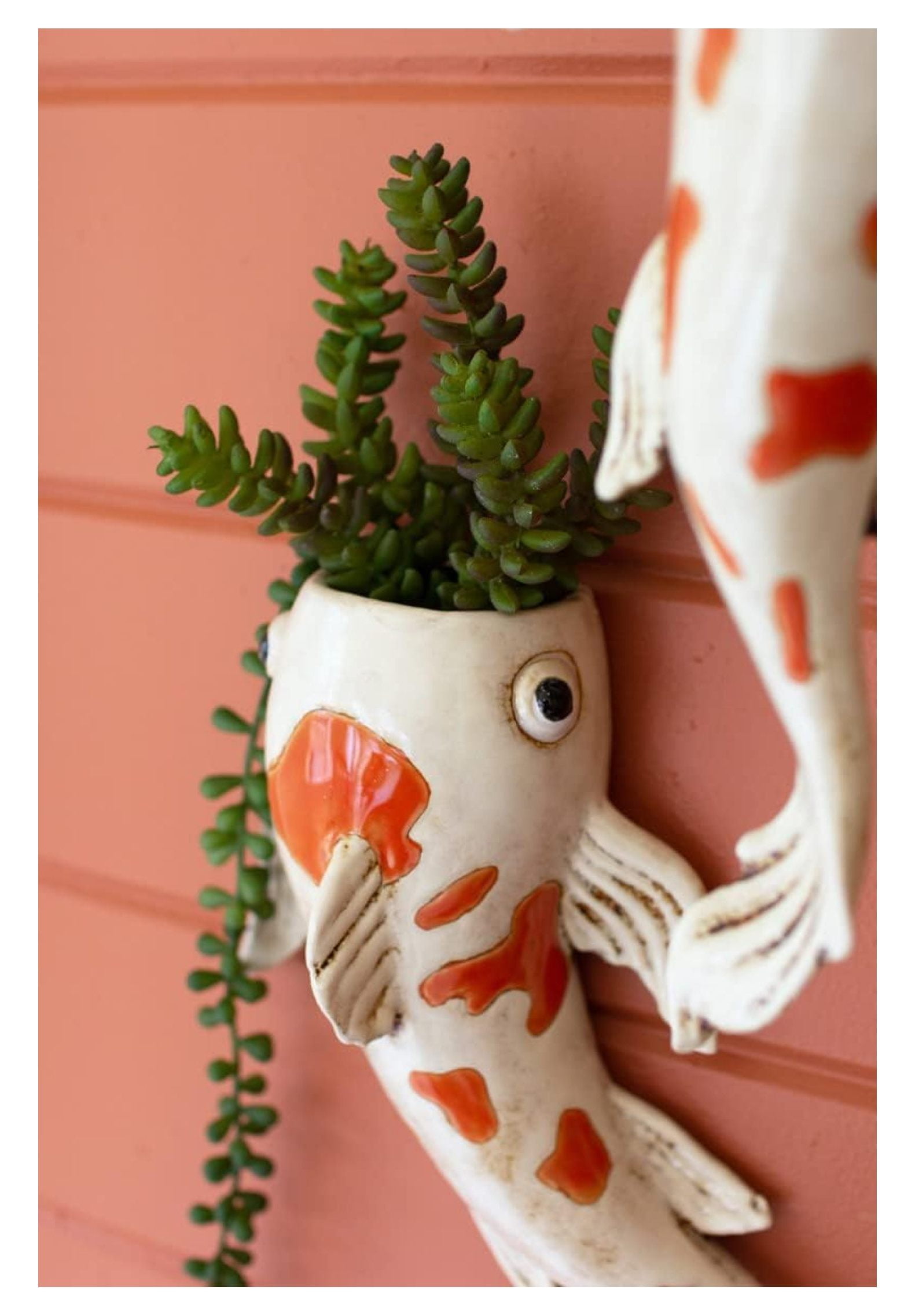 CDV2166 Koi Fish Wall Planter, 11-inch Height, Ceramic - Walmart.com