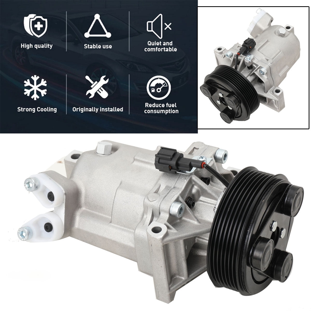 CDZHLTG 1.8L 4Cyl A/C AC Compressor for 2007-2010 Nissan Versa 2007 ...