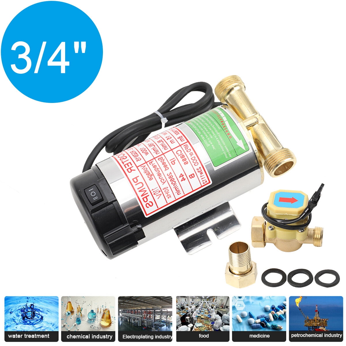 CDZHLTG 100W Automatic Home Water Pressure Booster Pump,220V 16L/min ...