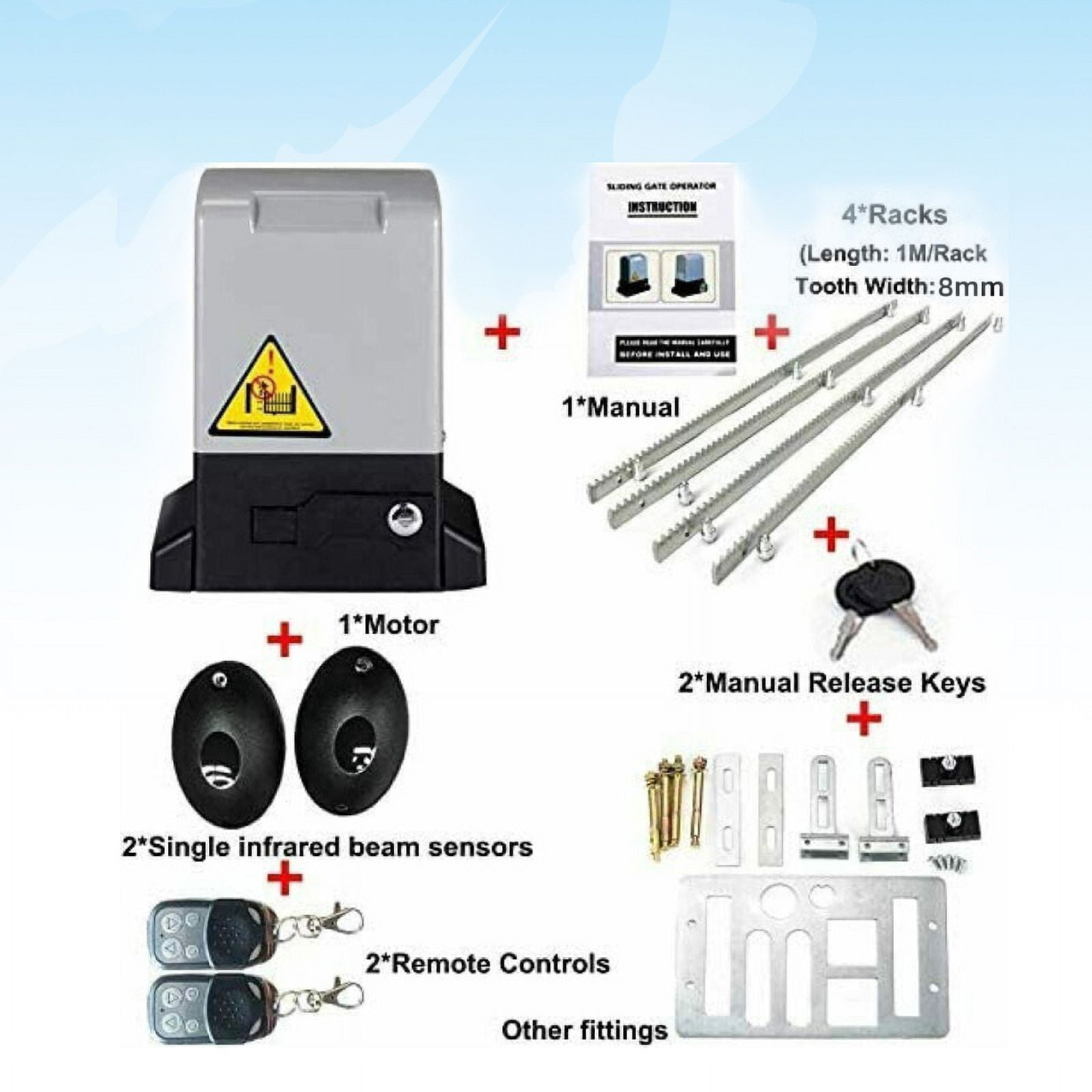 CDZHLTG 110V 370W 800kg Automatic Slide Gating Opener Electric Operator ...