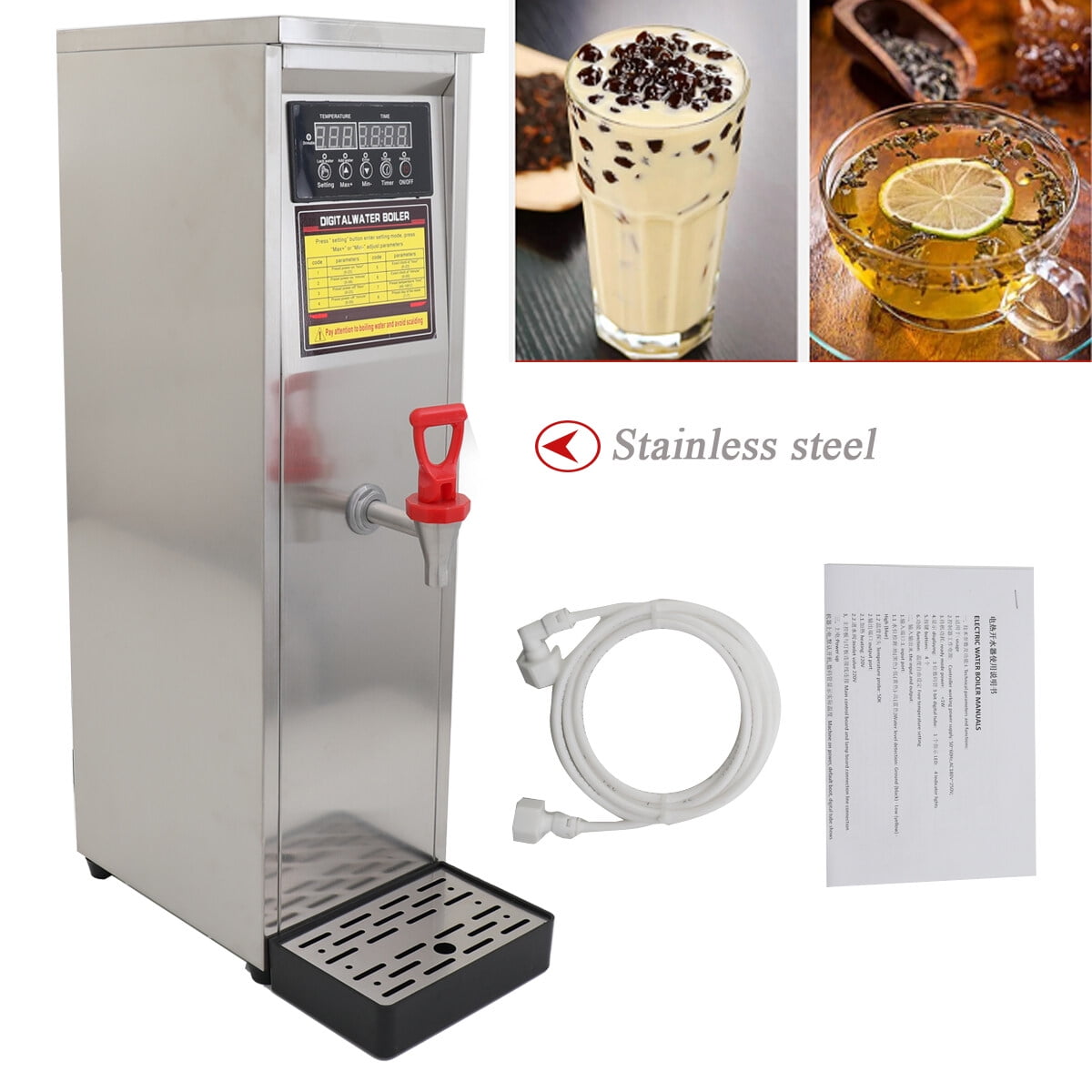 CDZHLTG 12L Espresso Coffee Maker Commercial Steam Water Boiling ...