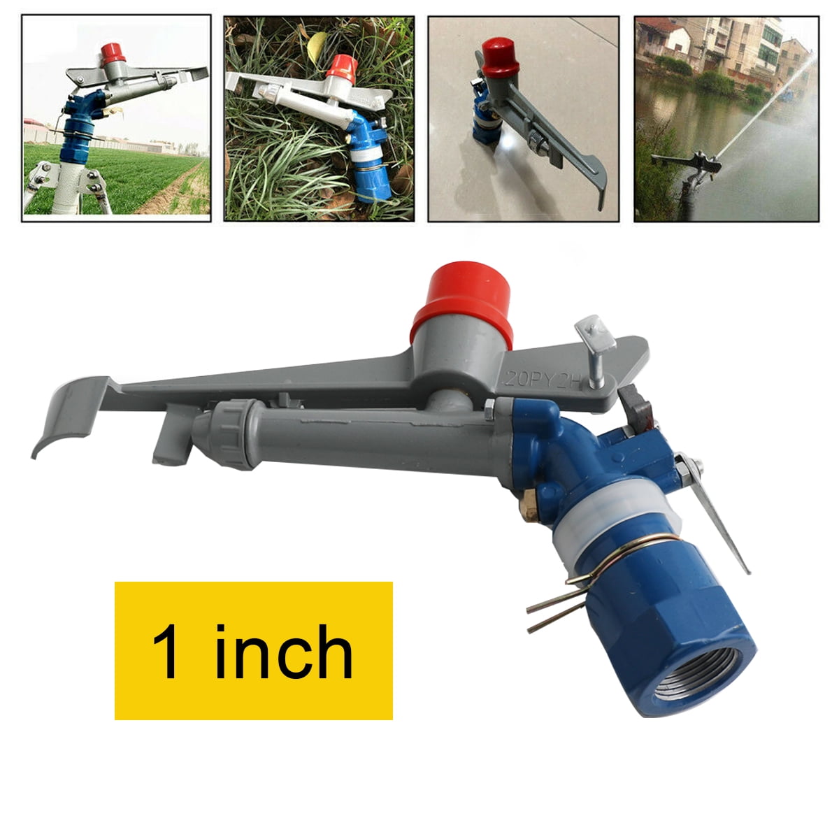 CDZHLTG 1in. Irrigation Spray Gun Sprinkler Gun Large Impact Area Water ...