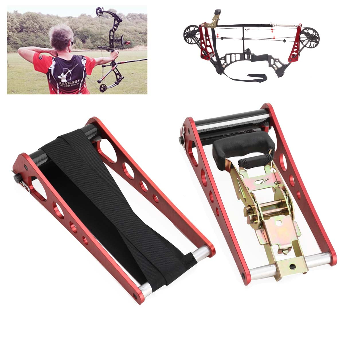 CDZHLTG 2 pcs Compound Bow Press Hand Held Bow Press Aluminum Alloy ...