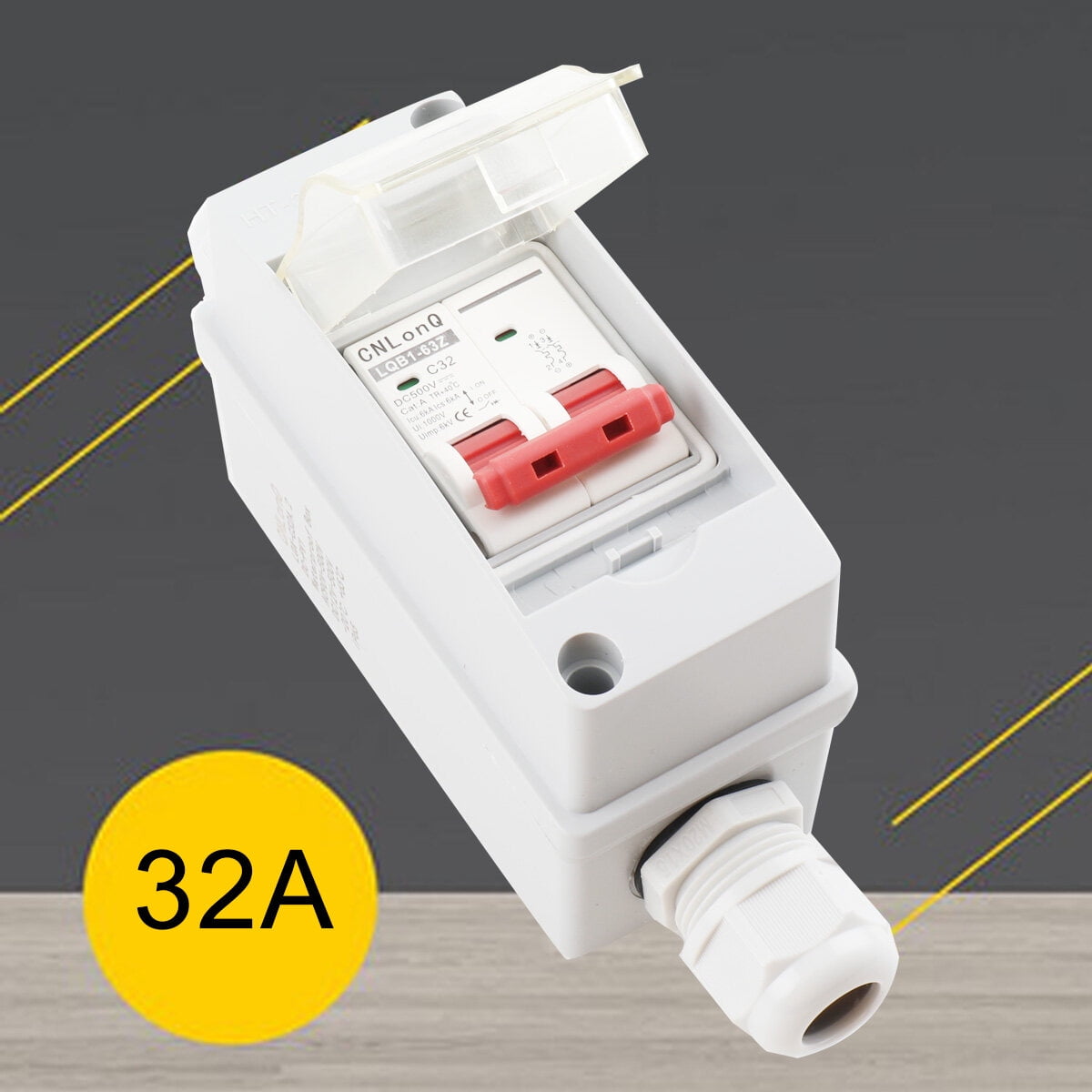 CDZHLTG DC/AC 500V 32A 2P IP65 PV Disconnect Switch Circuit Breaker for ...