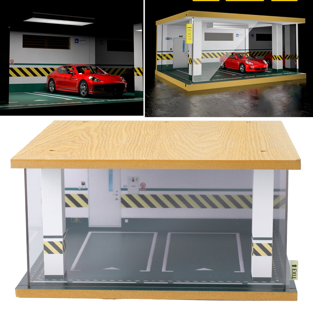 CDZHLTG DIY Car Parking Lot Scene 1/24 Display Parking Lot Display Box ...