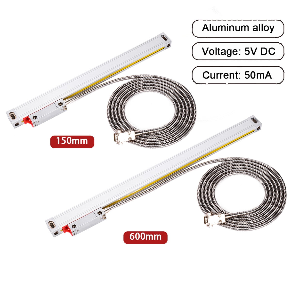 CDZHLTG Linear Scale 5um Linear Scale Aluminum Alloy Lathe Linear Scale ...