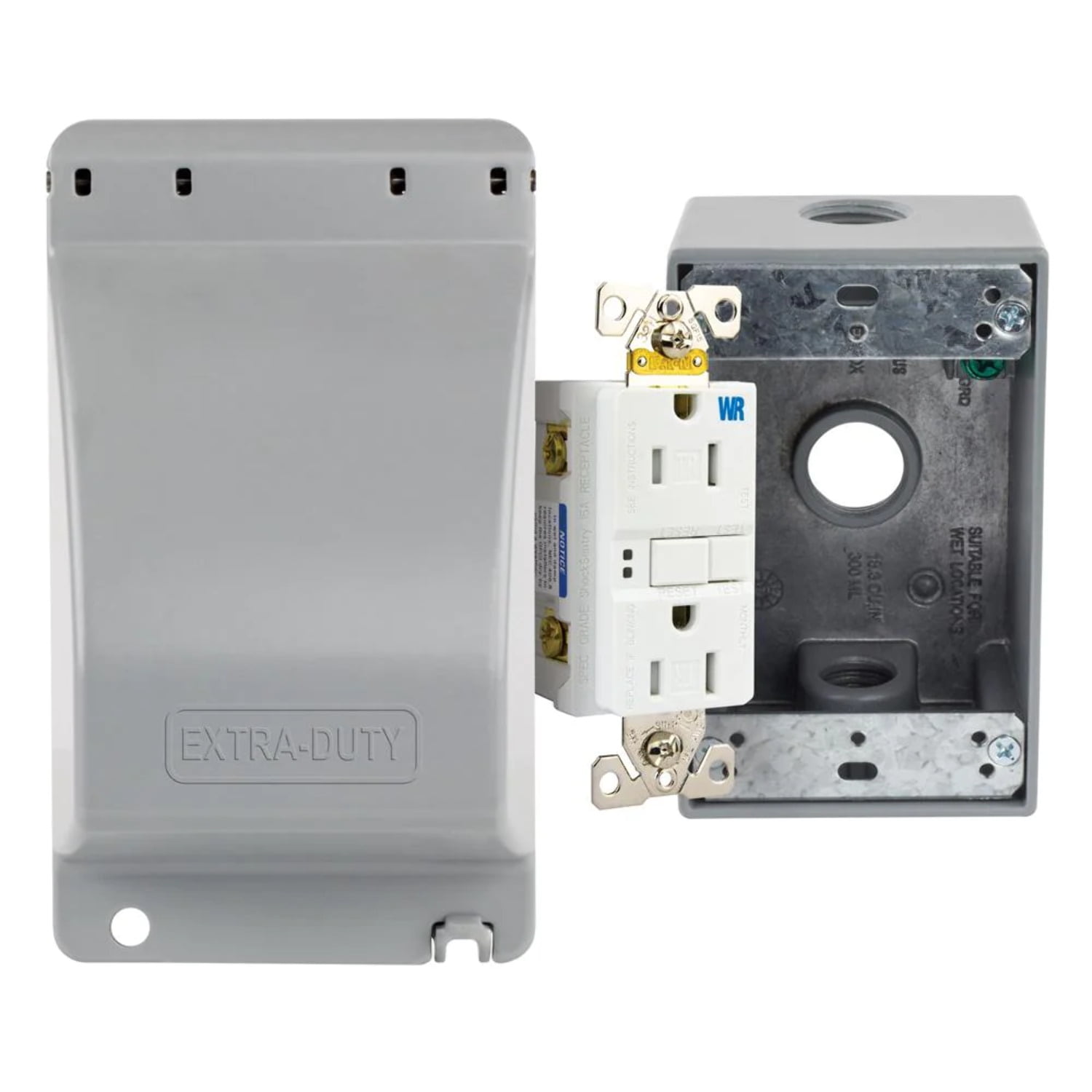 CE 1-Gang Weatherproof Vertical Receptacle Cover - Walmart.com