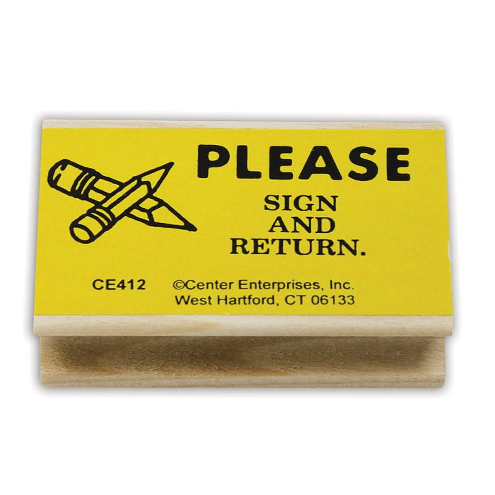 CE-412 - Stamp Please Sign And Return by Center Enterprises Inc ...
