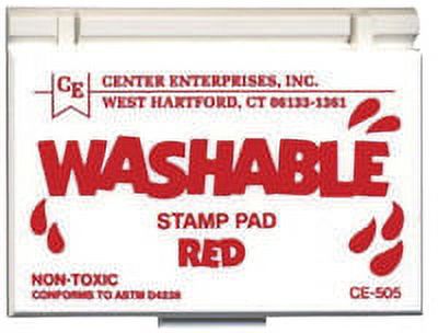 CE-505 - Washable Stamp Pad, Red by Center Enterprises Inc. - Walmart.com