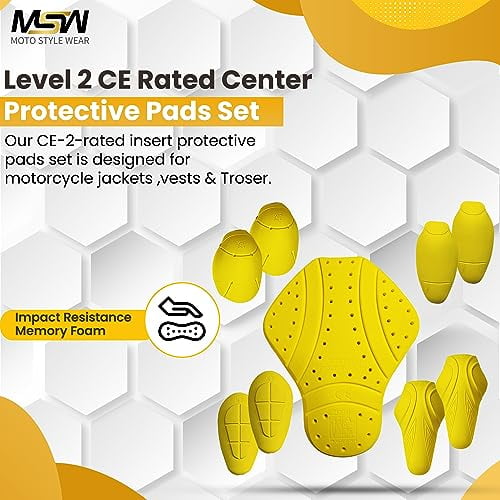 CE Level 2 Certified Armor Pads Pack of 9, Level 2 Approved Back ...