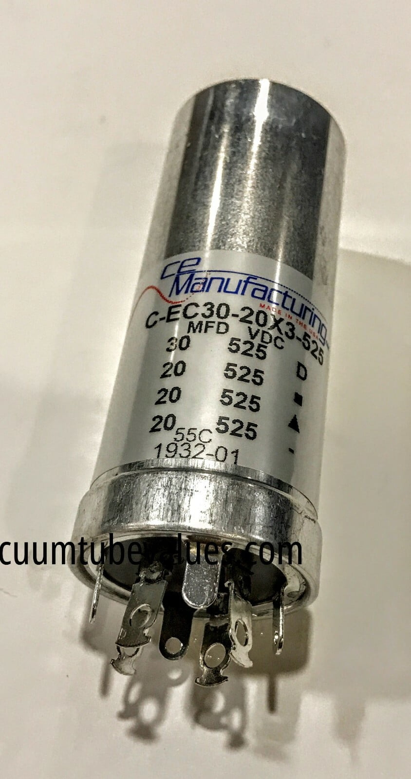 CE Manufacturing Multisection Mallory FP Can Capacitor, 30/20/20/20µf ...