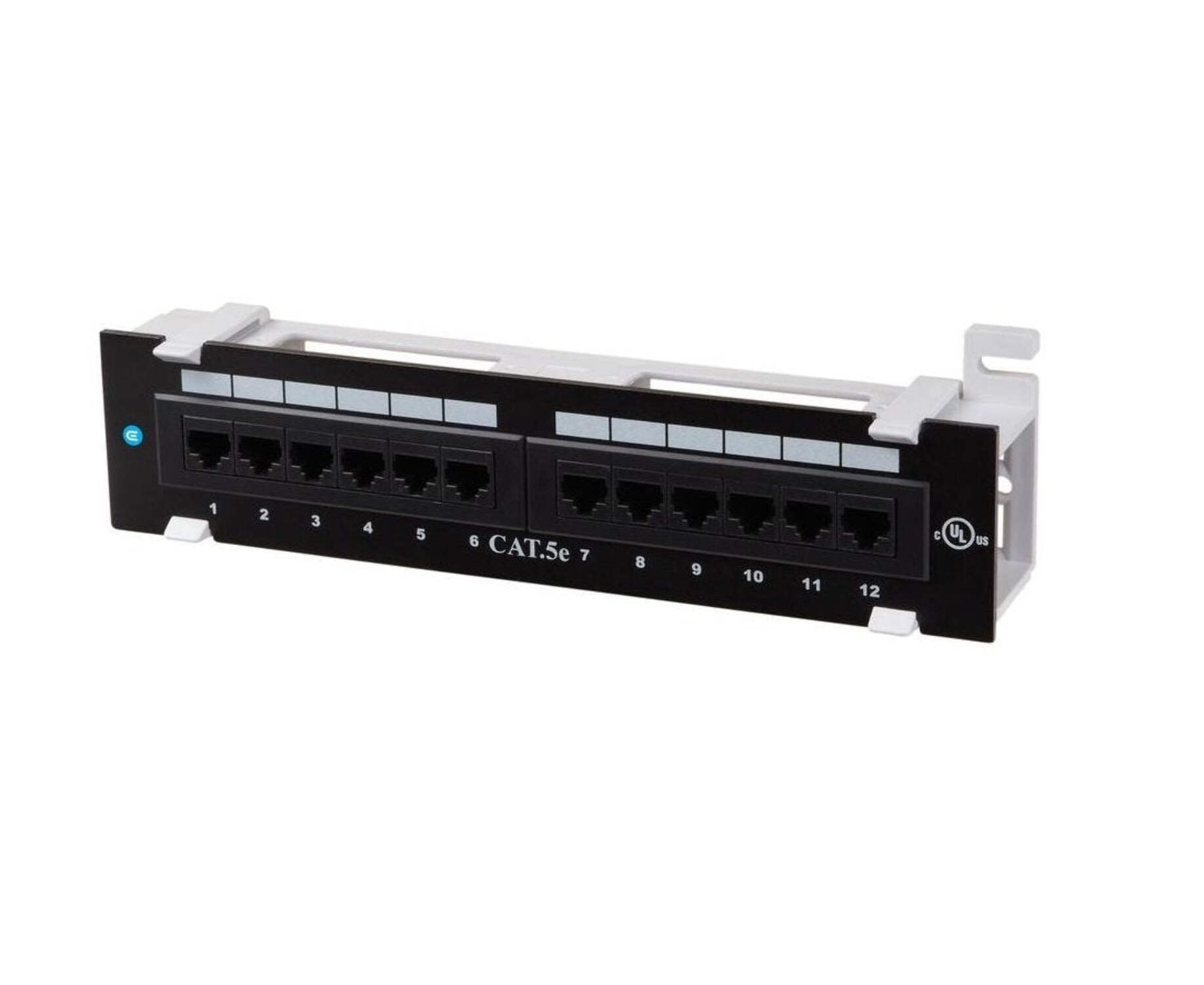 Cat 5e Mini 12-Port Patch Panel with 89D Mounting Bracket - Walmart.com