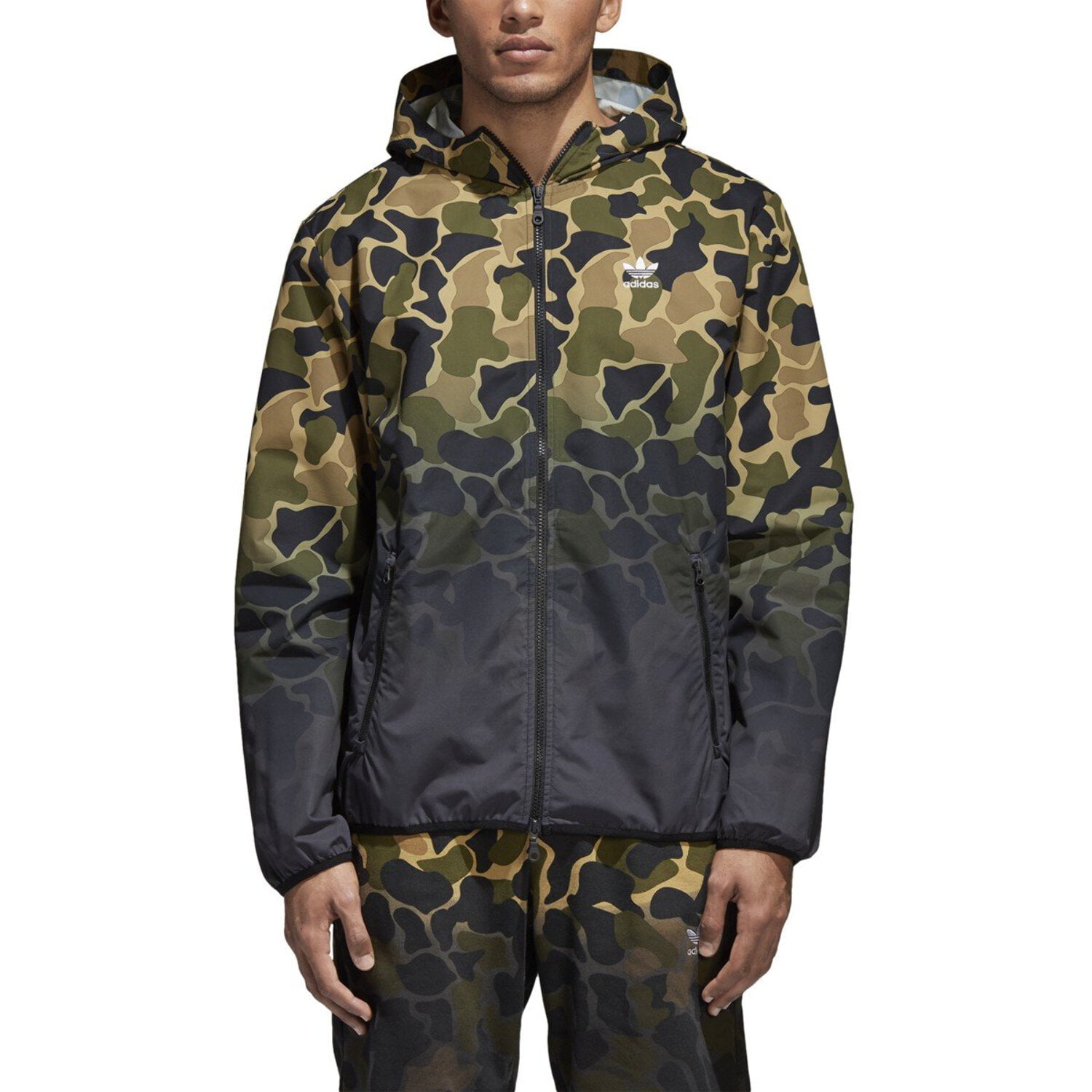 [CE1545] Mens Adidas Originals Camo Windbreaker Jacket - Walmart.com
