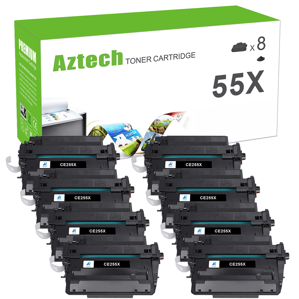 CE255X 55X 8-Pack Compatible Toner Cartridge for HP CE255X 55X for HP ...