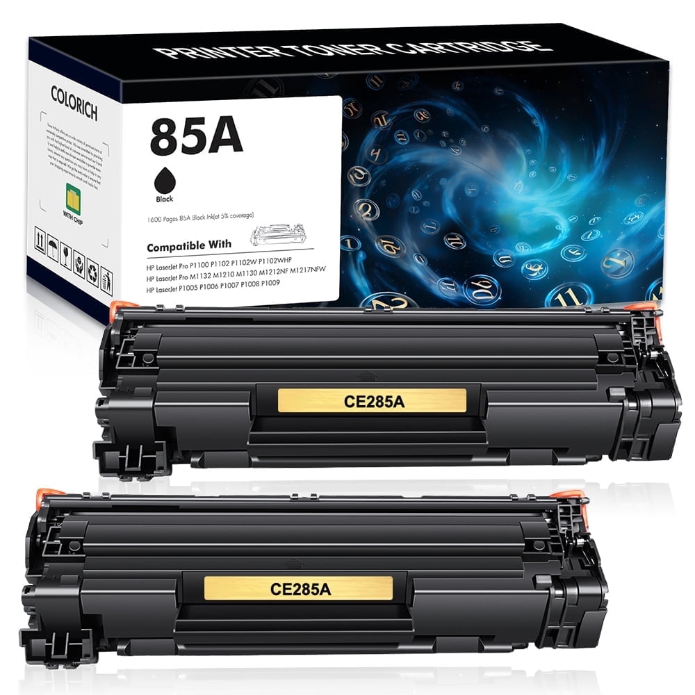 HP 85A CE285A 2-Pack Black Toner for LaserJet Pro P1102w, M1212nf ...