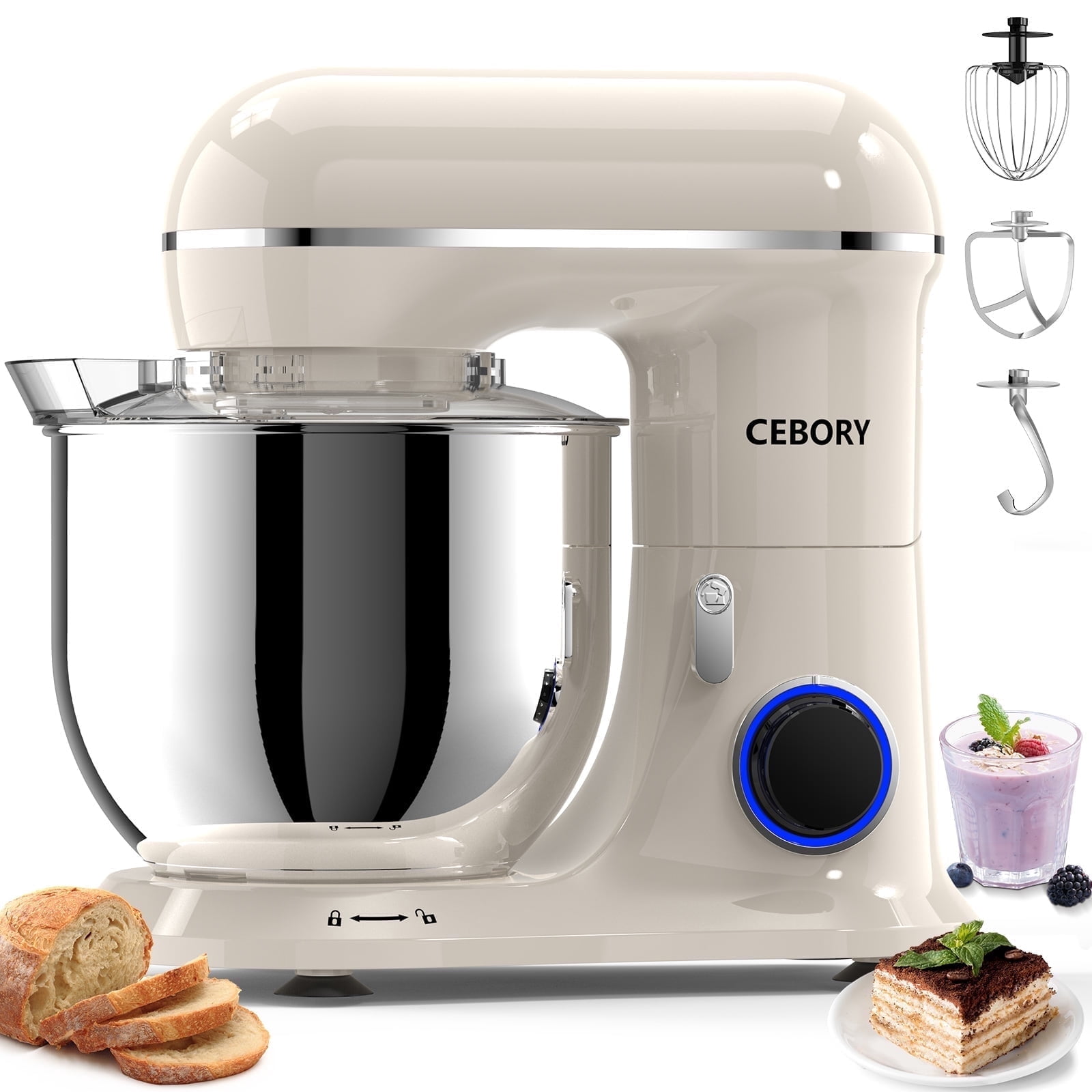 Free Shipping! CEBORY 3-IN-1 Stand Mixer, 6.5 QT Tilt-Head Electric ...