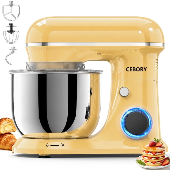CEBORY 4 QT 3-in-1 Stand Mixer, 10-Speed Tilt-Head Electric Kitchen ...