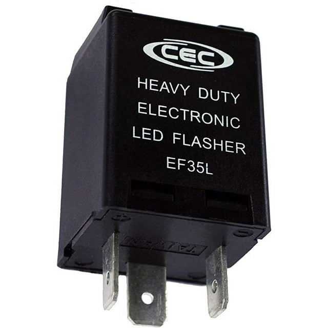 CEC Industries EF35L LED Flasher Relay for LED Turn Signal Light Bulbs ...