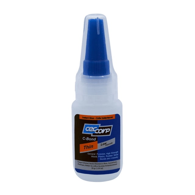 CECCORP Thin Super Glue C-Bond Clear Cyanoacrylate CA Glue, 30 Grams (1 ...