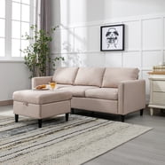 Mammoth 92" Modular Convertible Sleeper Sectional, Modern Fabric Sofa ...