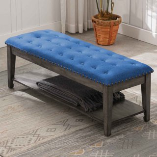 Gericco Large Square Storage Ottoman Bench, Tufted Upholstered Coffee ...
