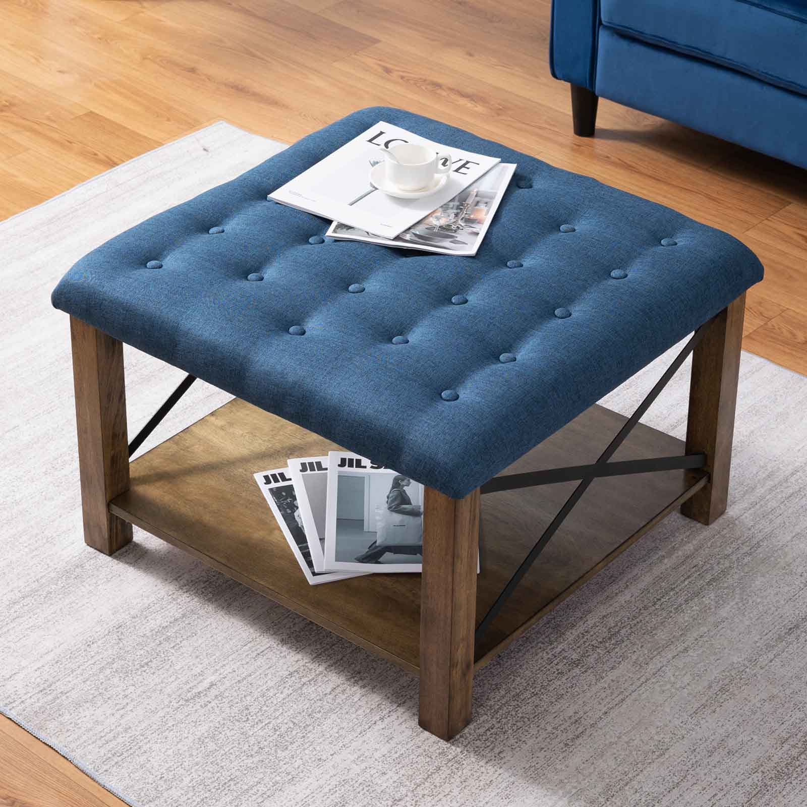 Symphony Patterned Deep Storage Ottoman Bench - Walmart.com