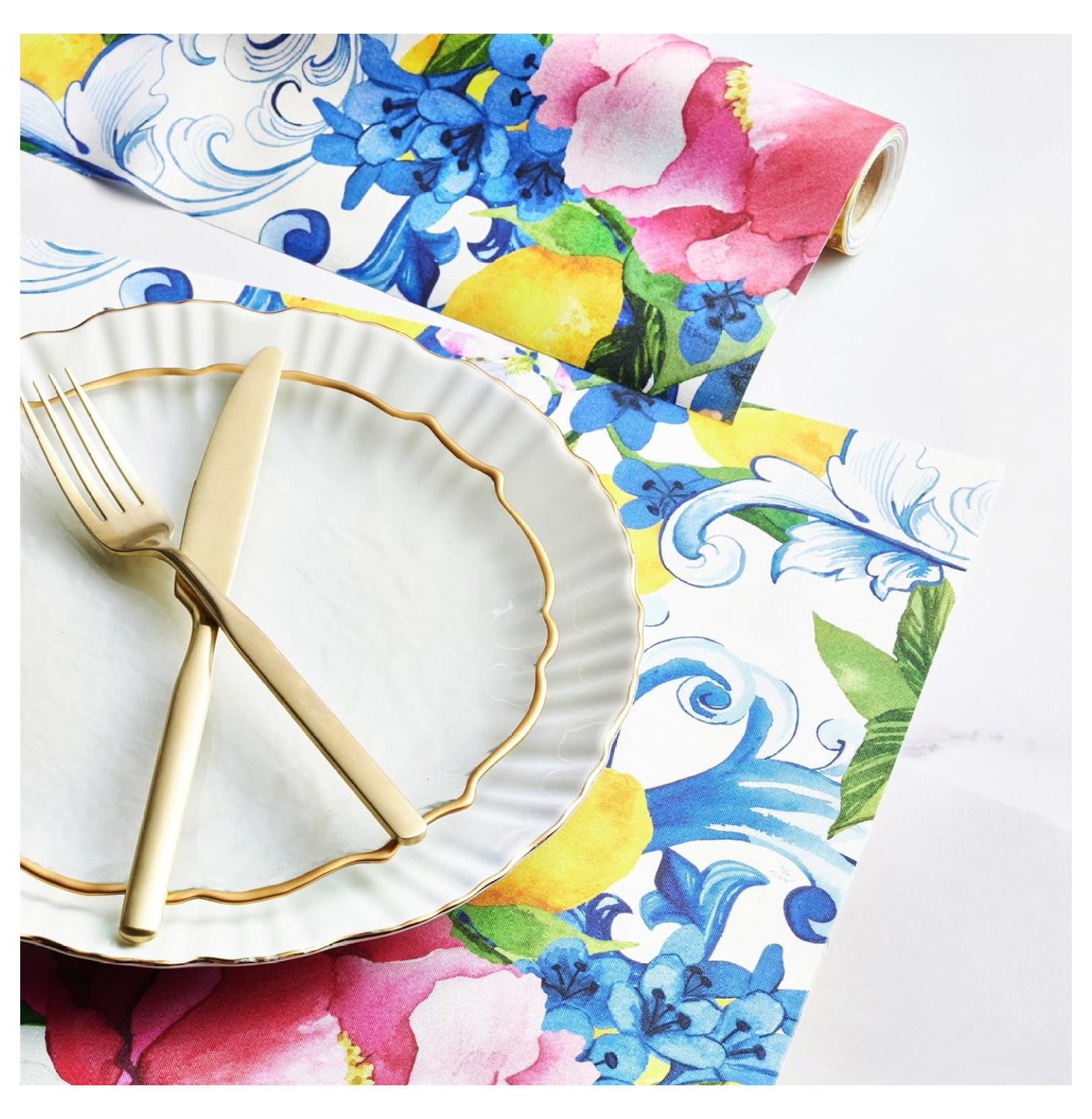 CECI New York X YOSITiuu Fiorella Cotton Placemats, Single-use or ...