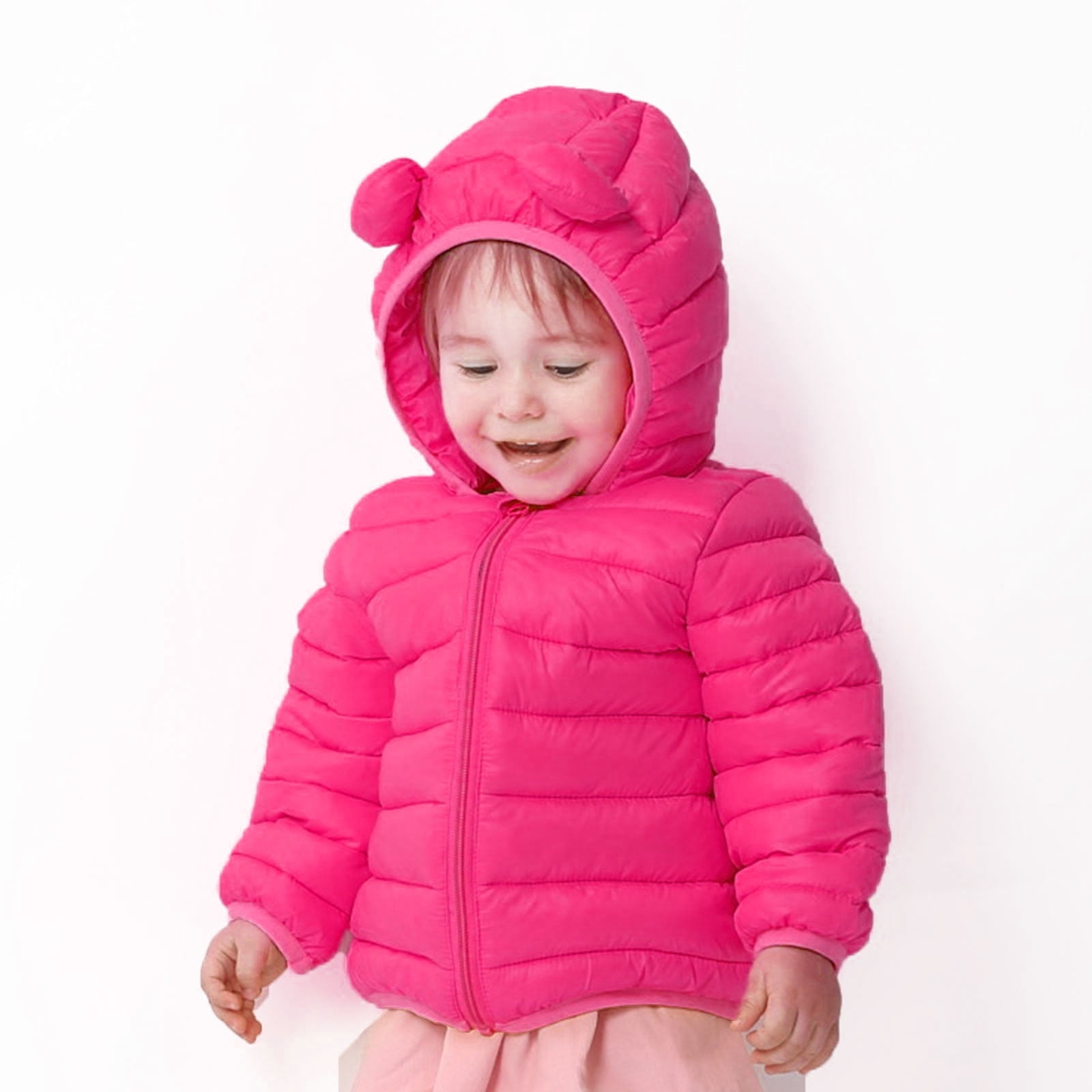 CECORC Baby/Toddler Winter Puffer Jacket Baby Winter Solid Hooded Coat ...