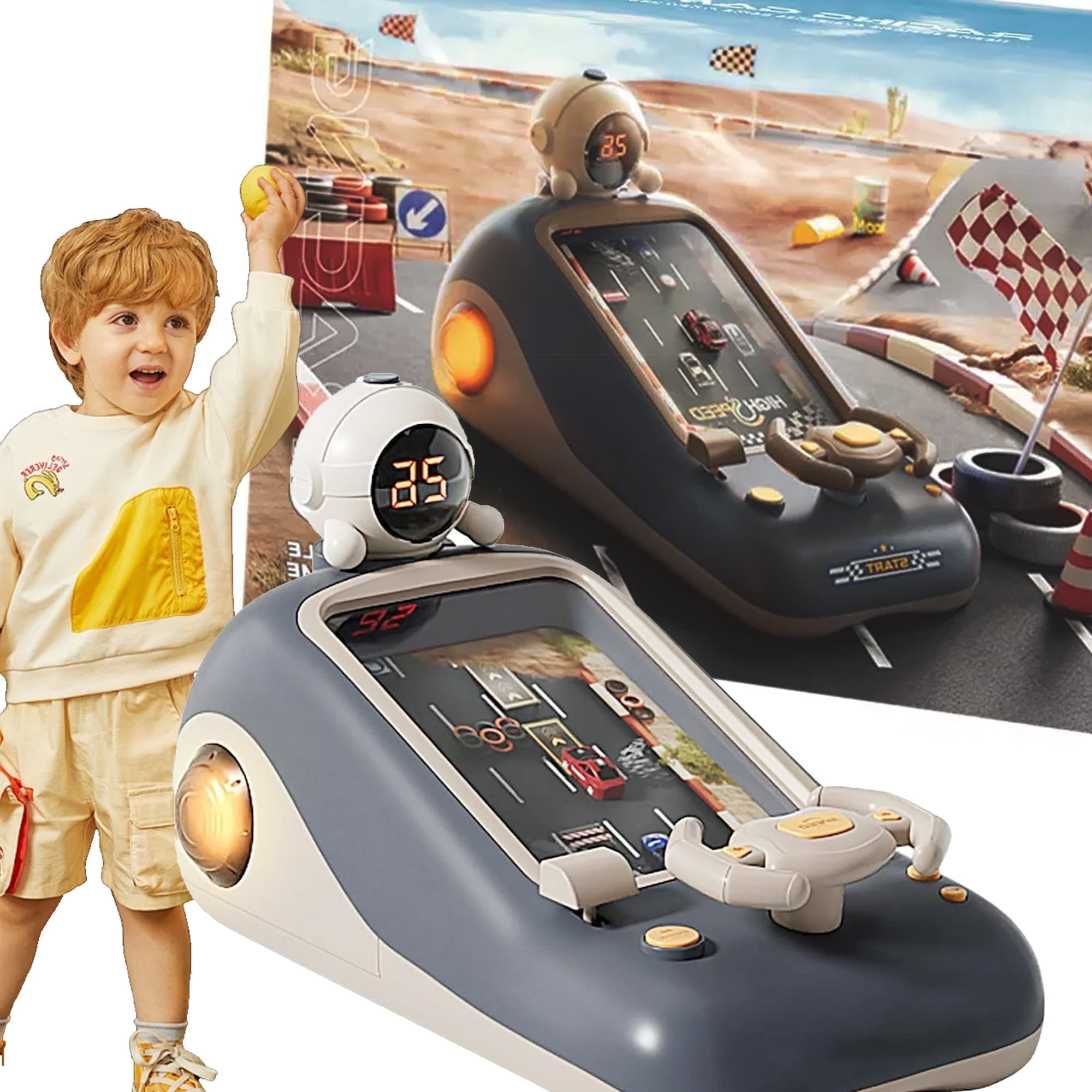 CEDQ Kids Steering Wheel Driving Toys Simulation Car Electronic ...