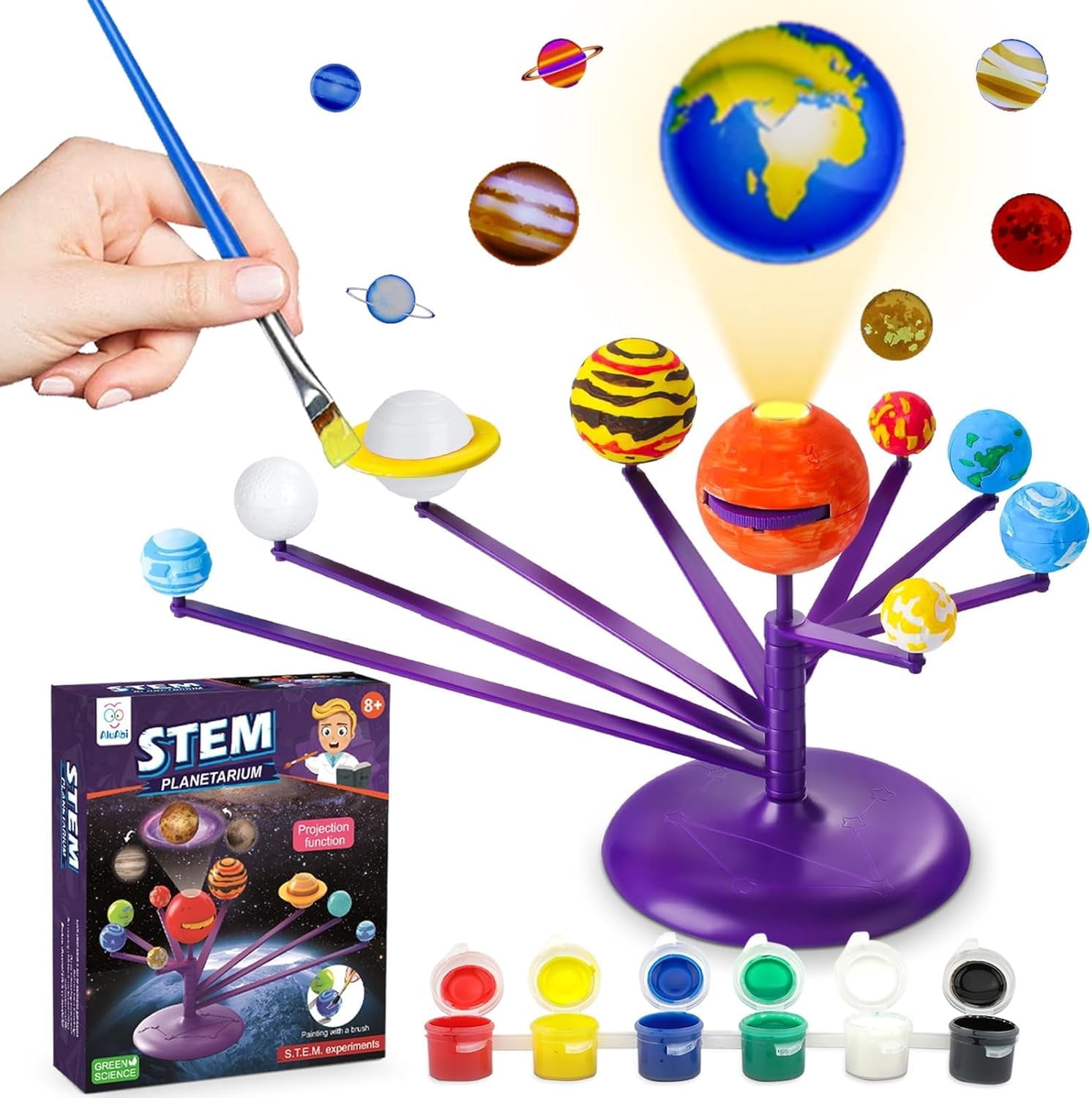 CEDQ Solar System Model Kit with Projector, STEM Toys for Ages 8-12 ...