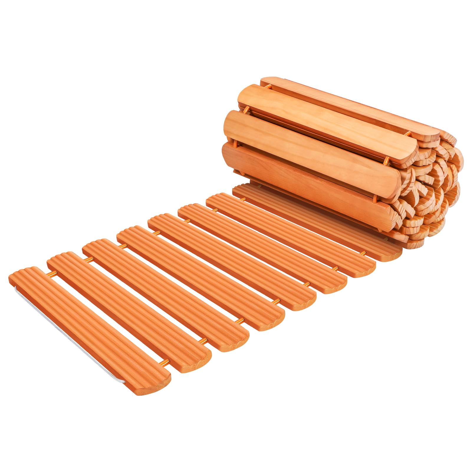 CEED4U 20ft L × 22in W Wooden Garden Pathway, Widened Outdoor Roll Out ...