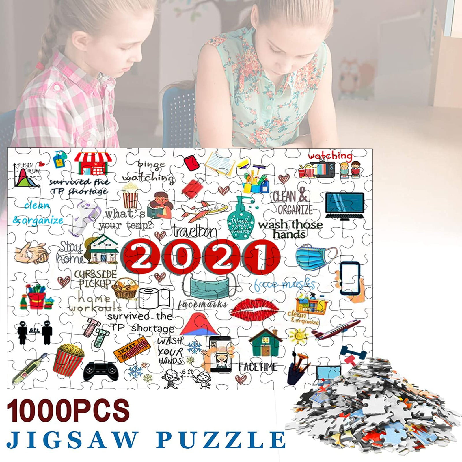CEHVOM 1000 Piece DIY Design 2021 Paper Puzzle Adult Children Toys ...