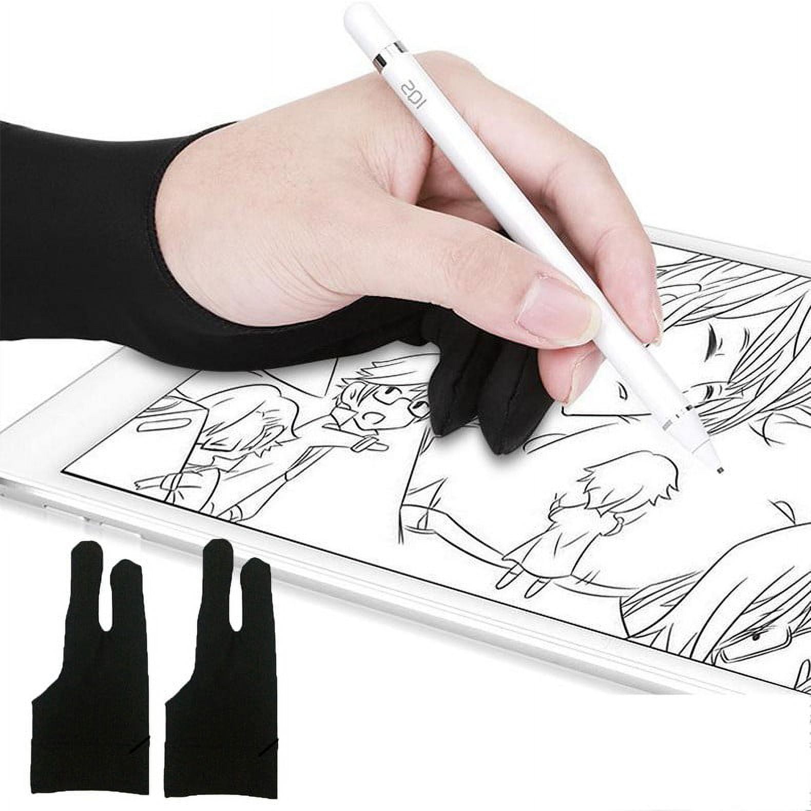 CEHVOM 2PCS Two Finger Glove Drawing & Pen Graphic Tablet Pad For ...