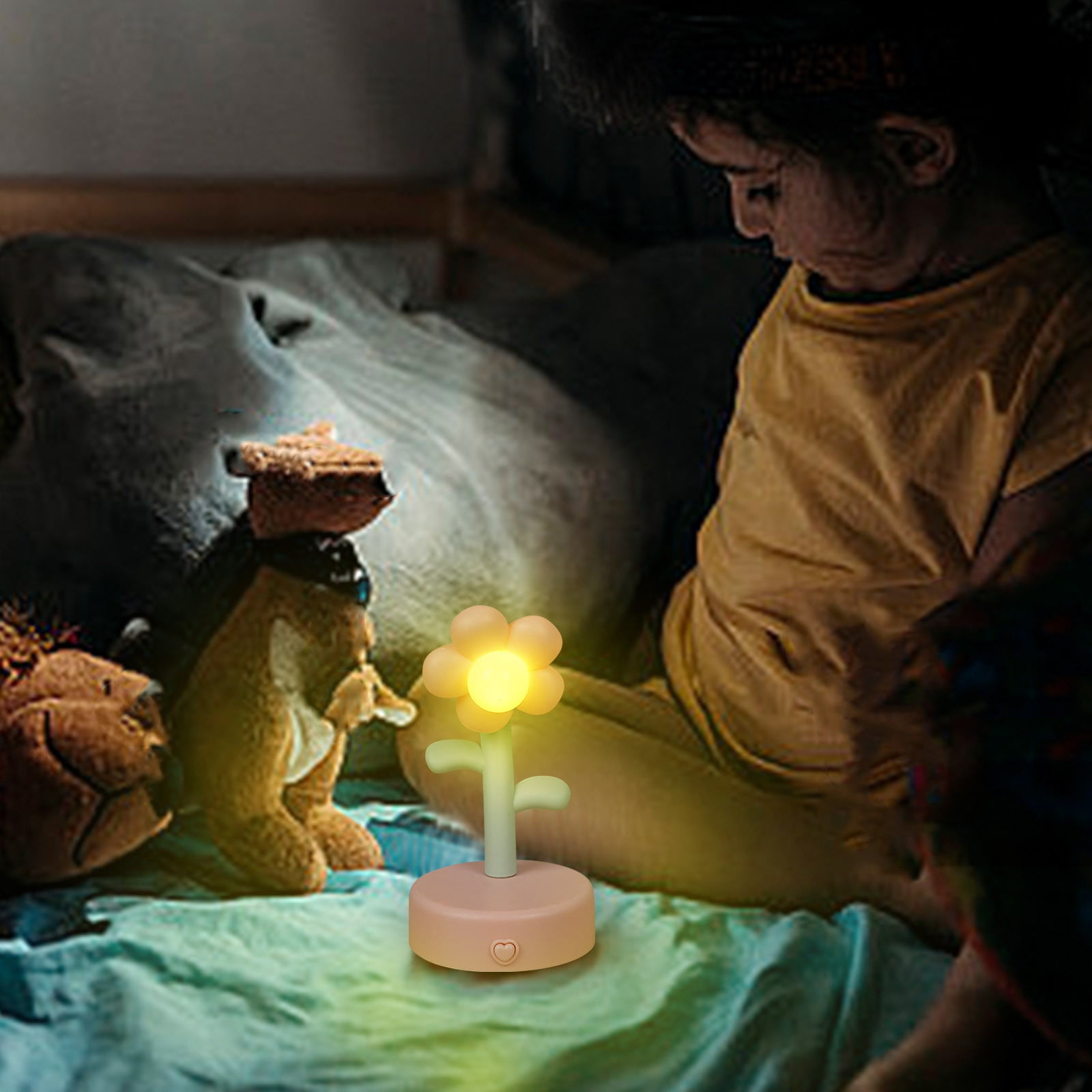 CEHVOM Baby Toys Small Flower Night Light Decorative Light Cute Flower ...