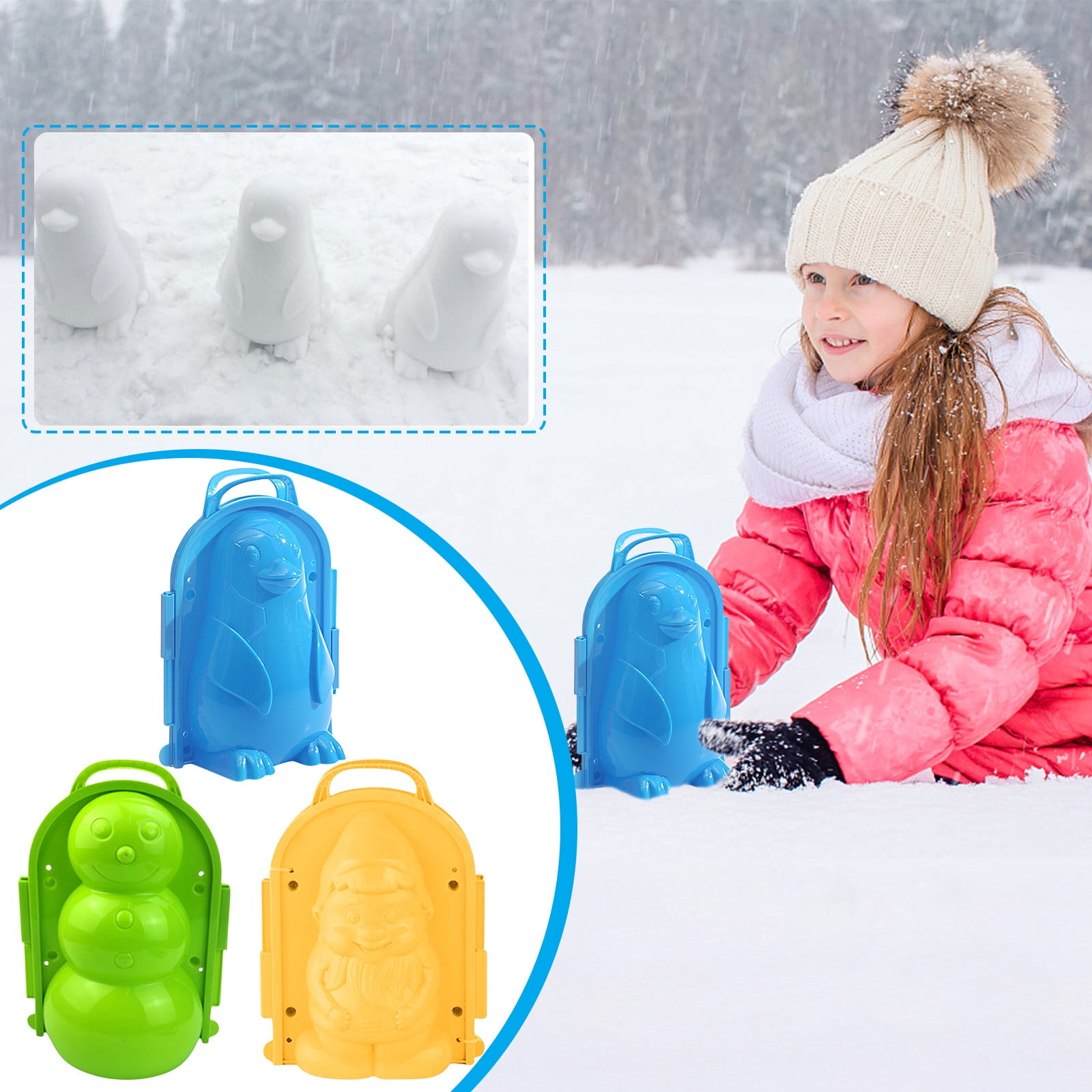 CEHVOM Baby Toys Snow Snowball Maker Clip Maker Poop Shaped Snow Sand ...