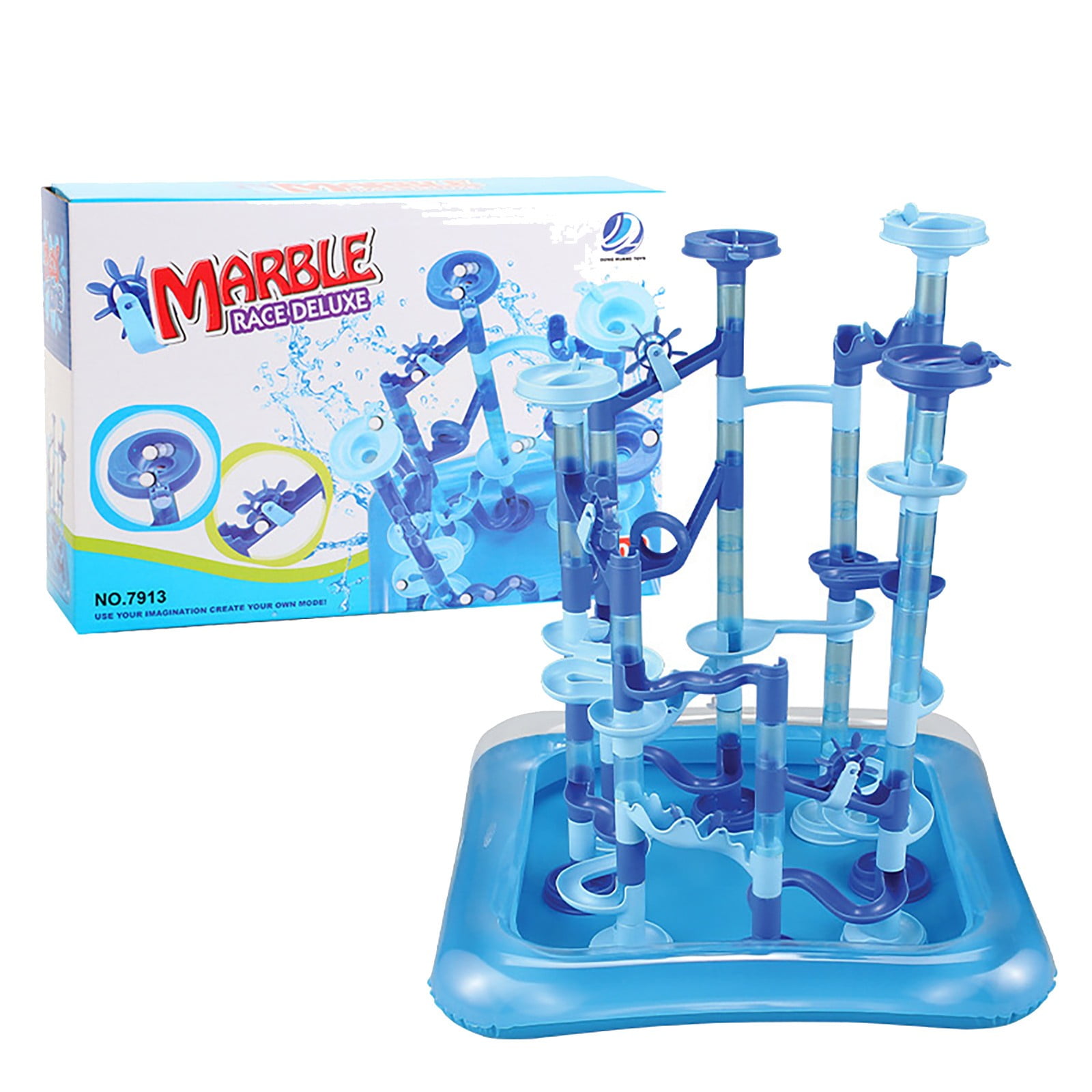 CEHVOM Building Block Track Playing 107PCS Maze Slide DIY Enlightenment ...