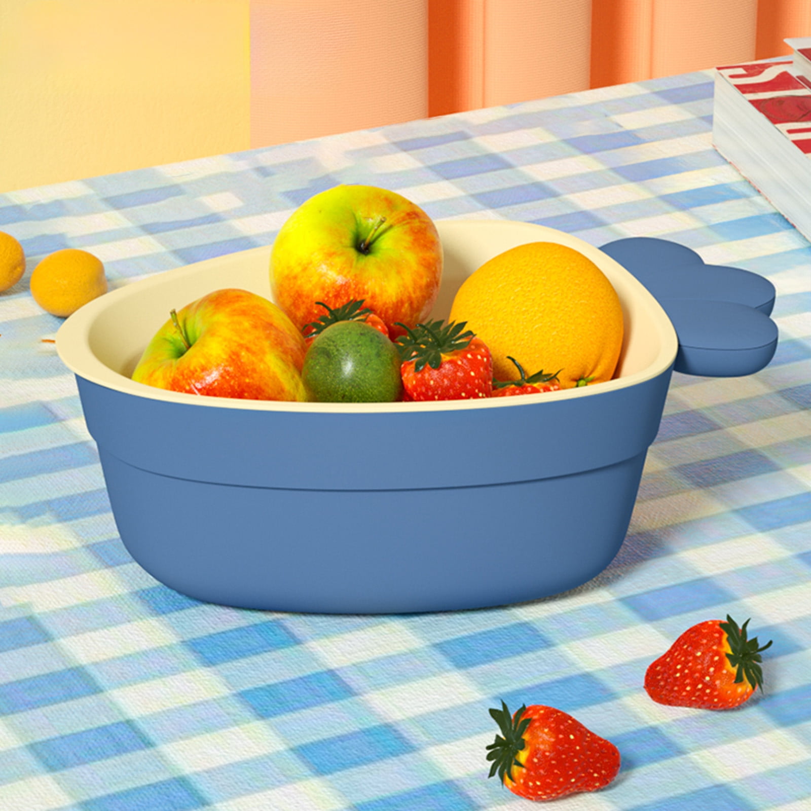 CEHVOM Clearance! Double Layer Strainer Basket With Quick Water Release ...