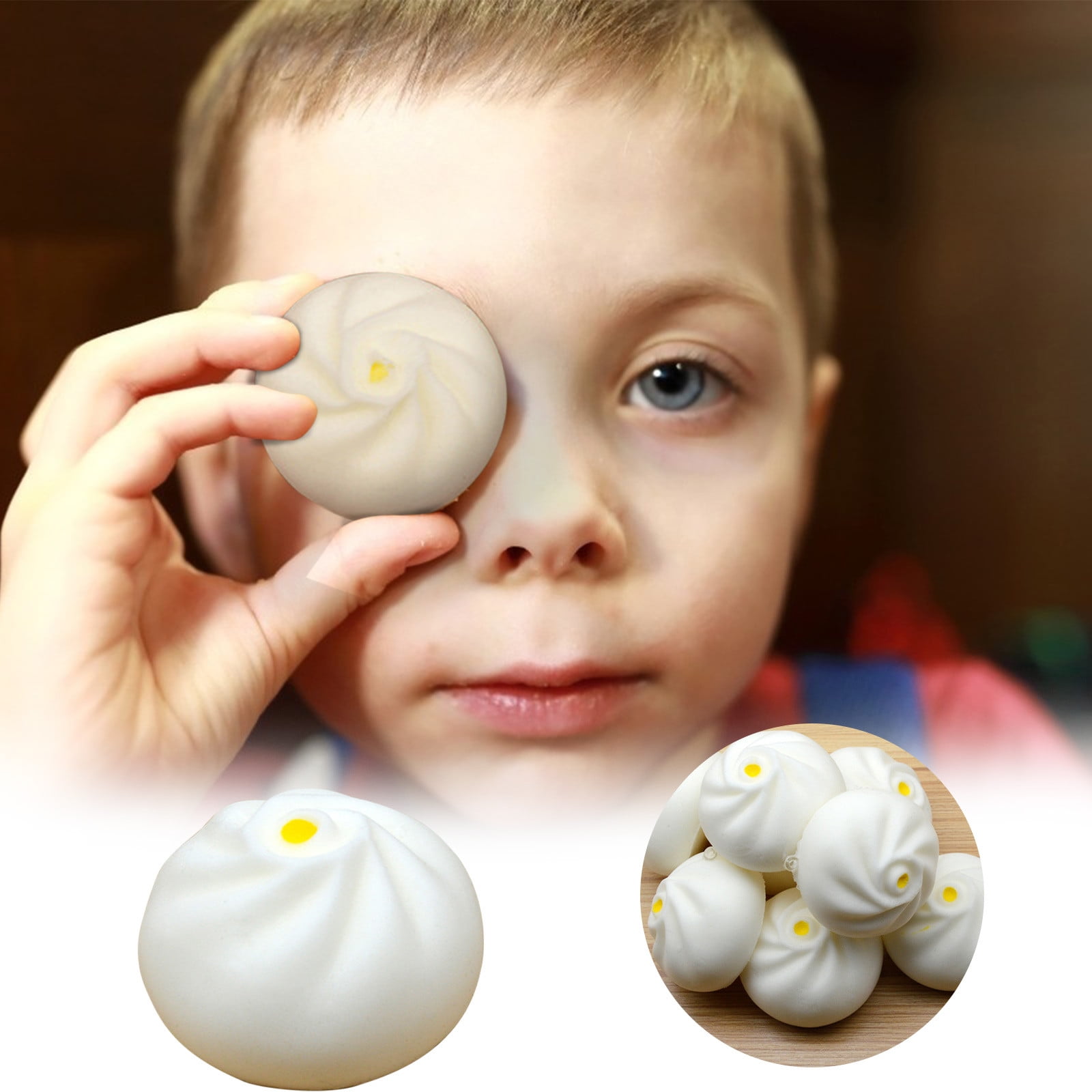 CEHVOM Decompression Vent Simulation Slow-rising Custard Bun Fake Food ...