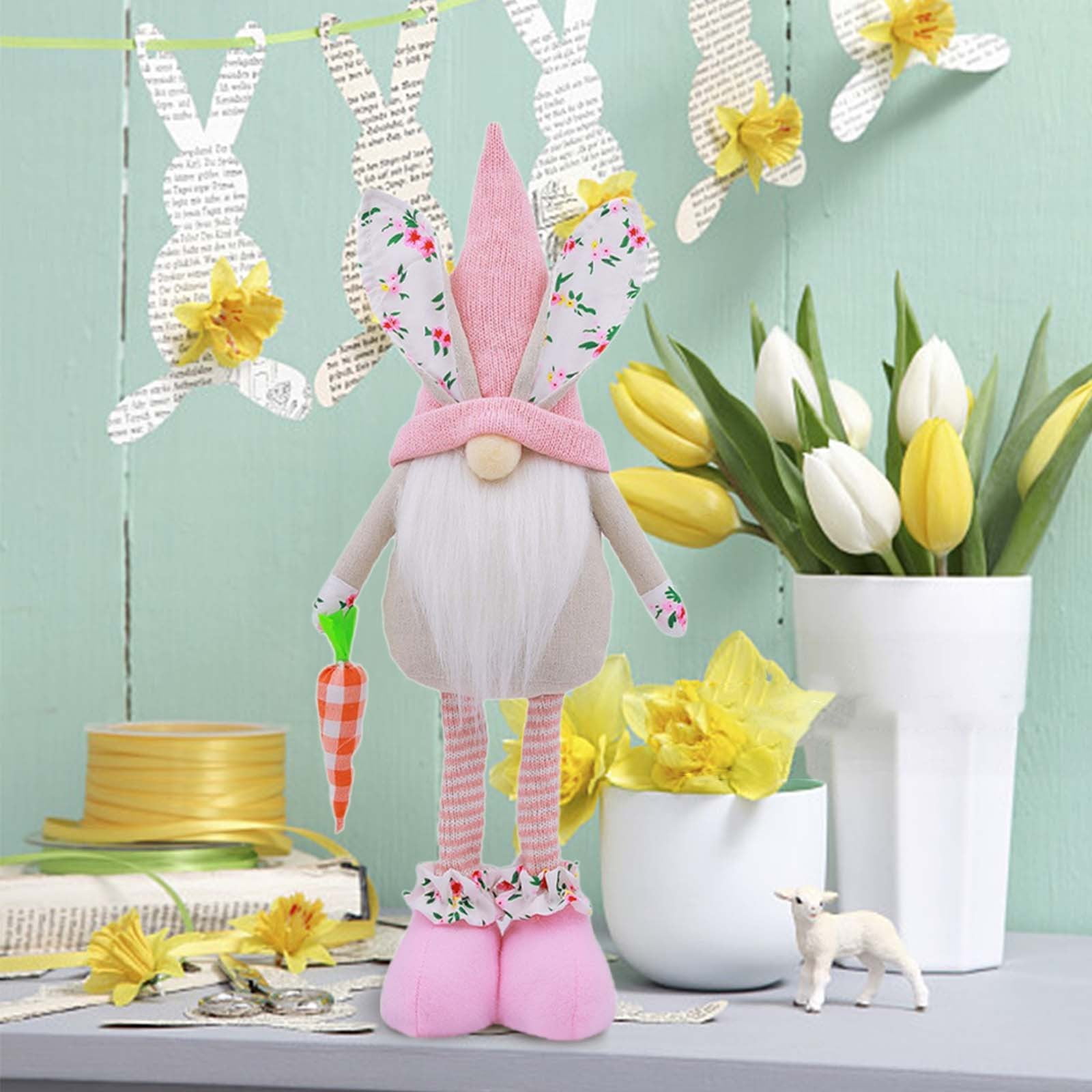 CEHVOM Easter Dwarf Faceless Doll Decoration Ornament Rudolf Doll ...