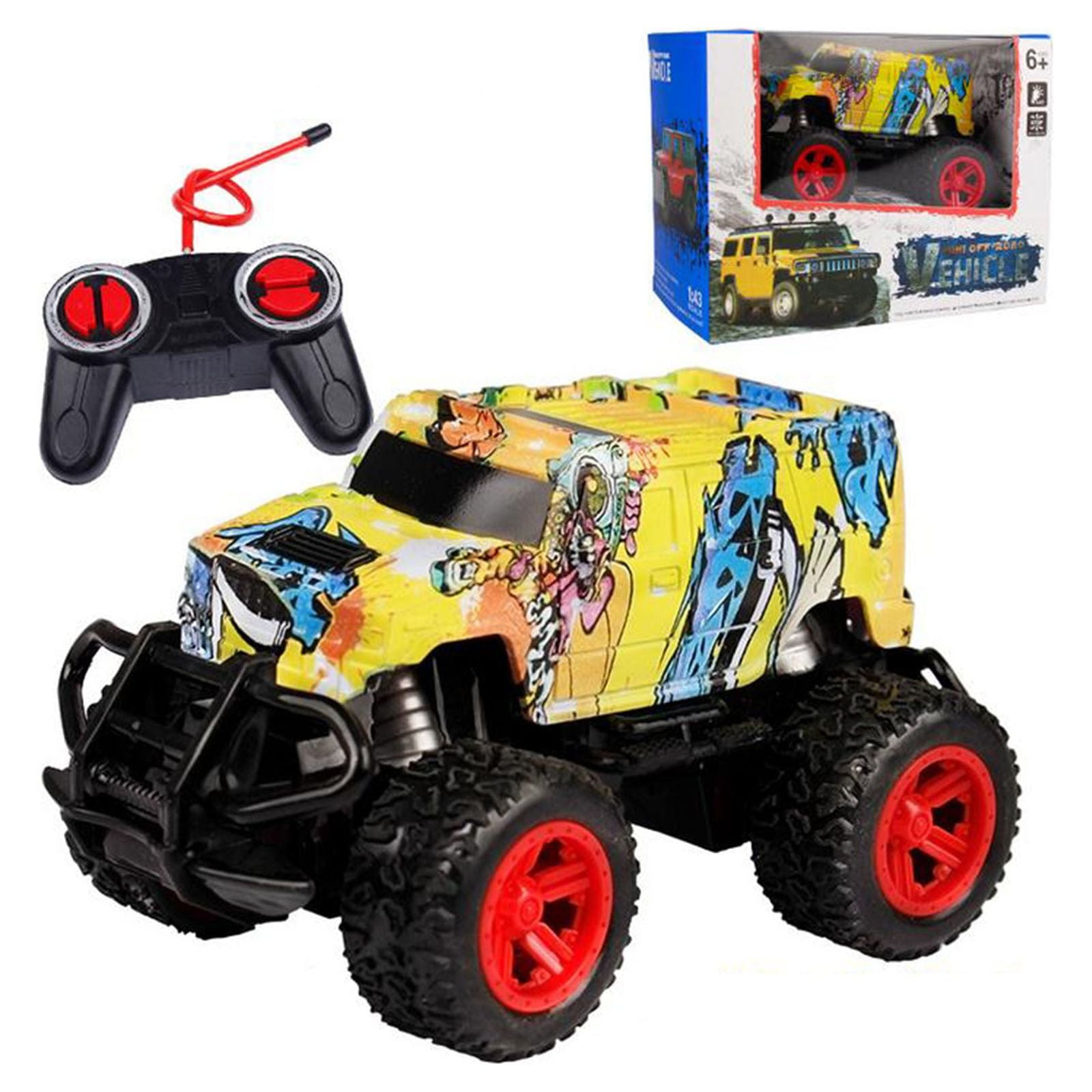 CEHVOM Friction Powered Cars Push Wireless Four-way Remote Control Off ...