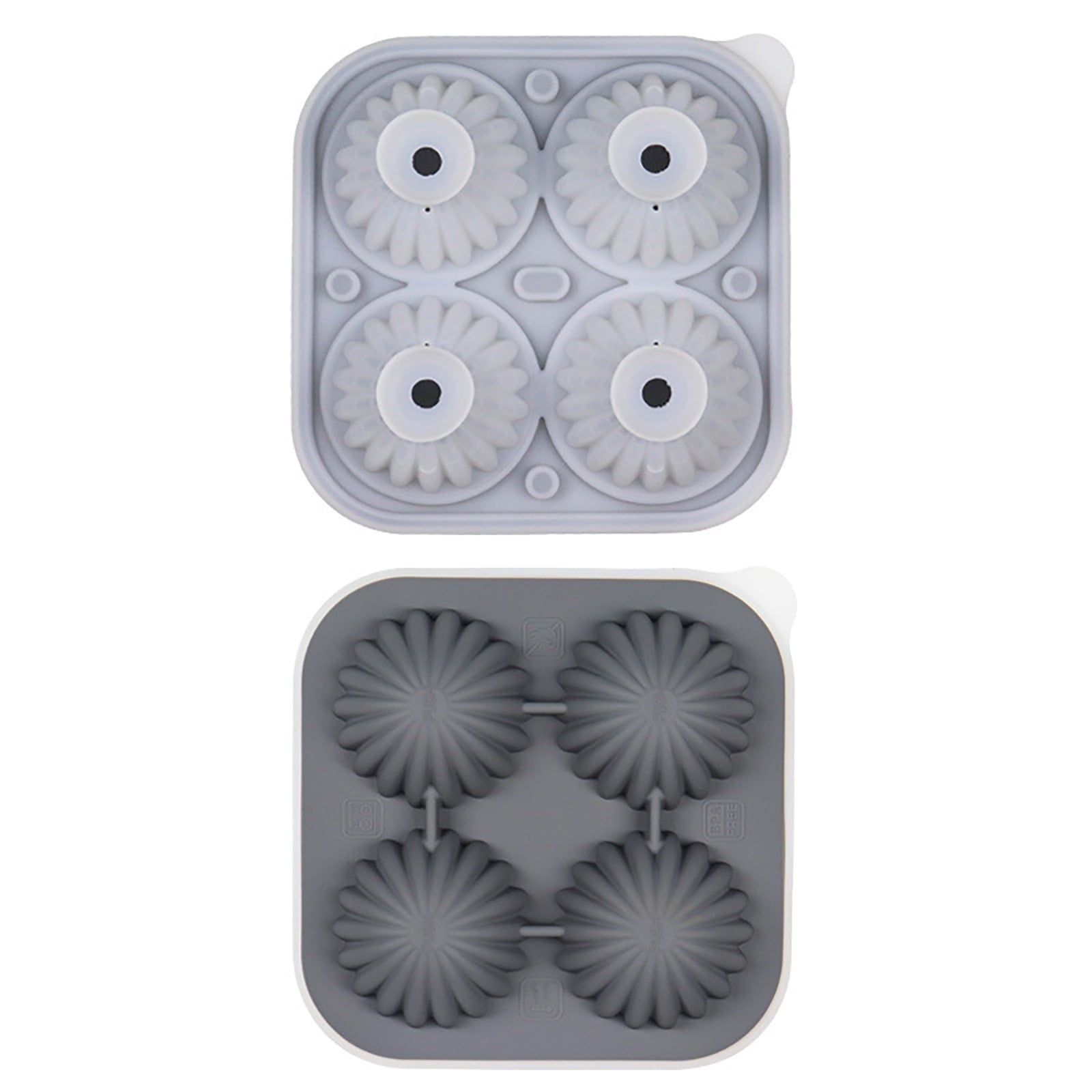 CEHVOM Kitchen Essentials Ice Cubes Maker 4 Hole Ice Cubes Molds Ice ...