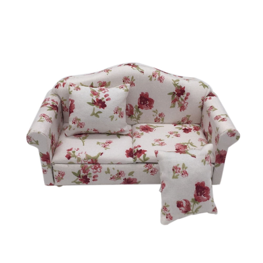 CEHVOM Mini Dollhouse Furniture Sofa Set Miniature Living Room Kids ...