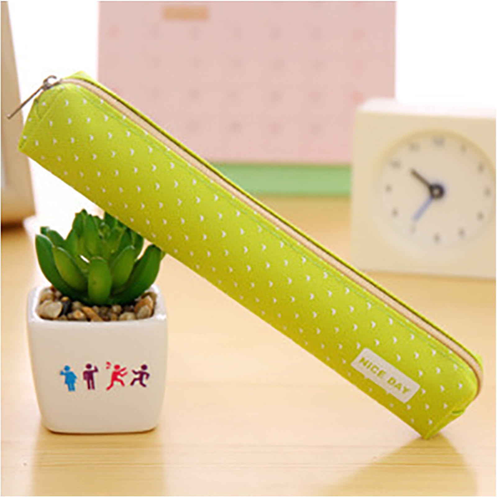 CEHVOM Pencil Case Long Polka Candy Colored Pencil Case Canvas Pencil ... CEHVOM Pencil Case Long Polka Candy Colored Pencil Case Canvas Pencil ...