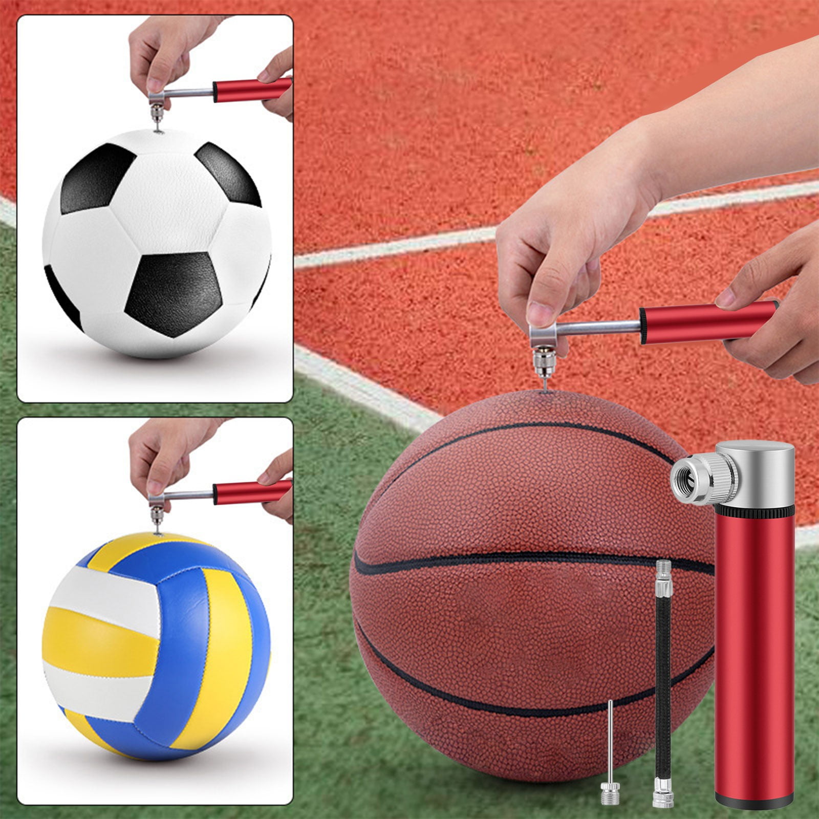 CEHVOM Portable Aluminum Bike Pump - High Pressure Mini Air Compressor ...