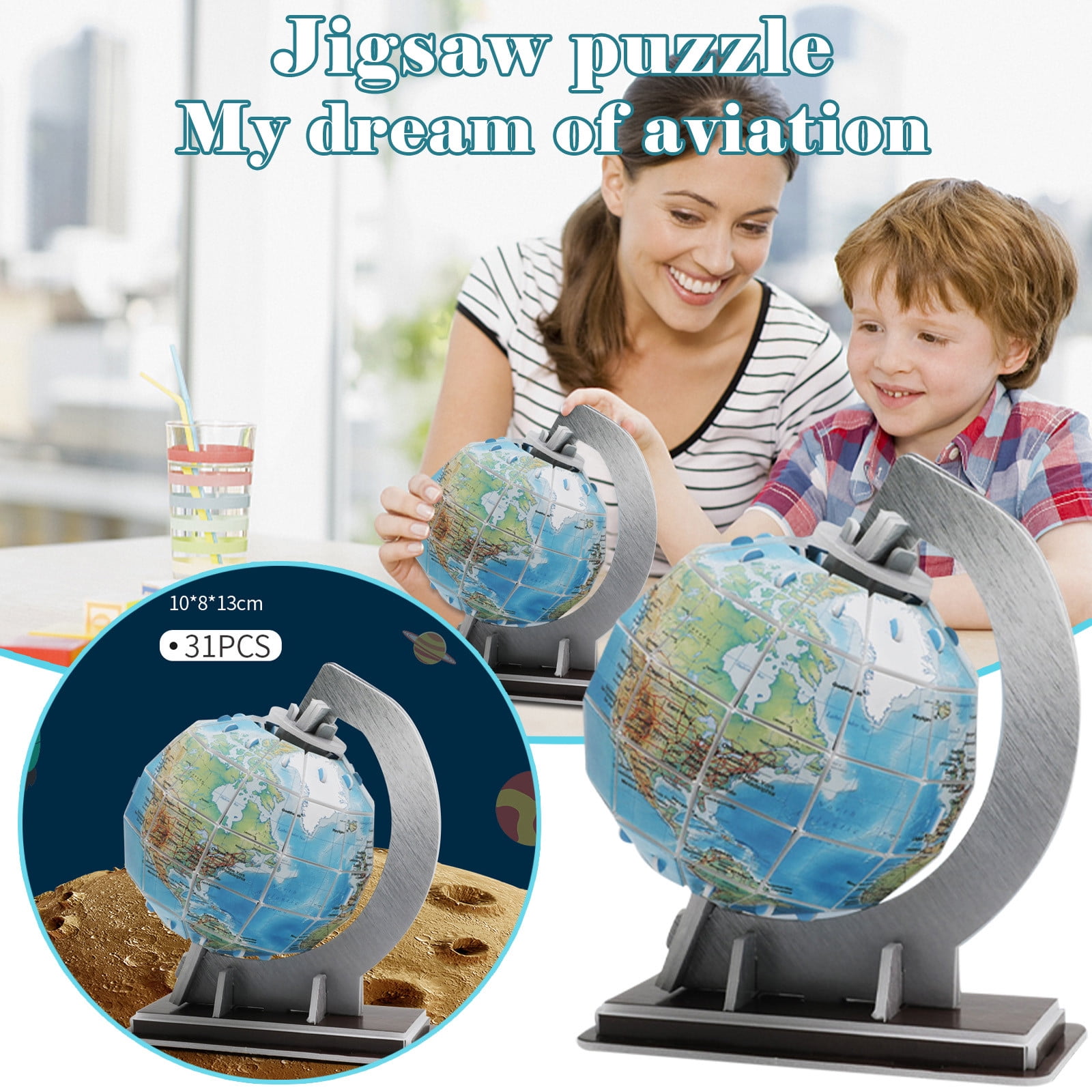 CEHVOM Solar System Model Puzzle Gift 3D Three-dimensional Puzzle Paper ...