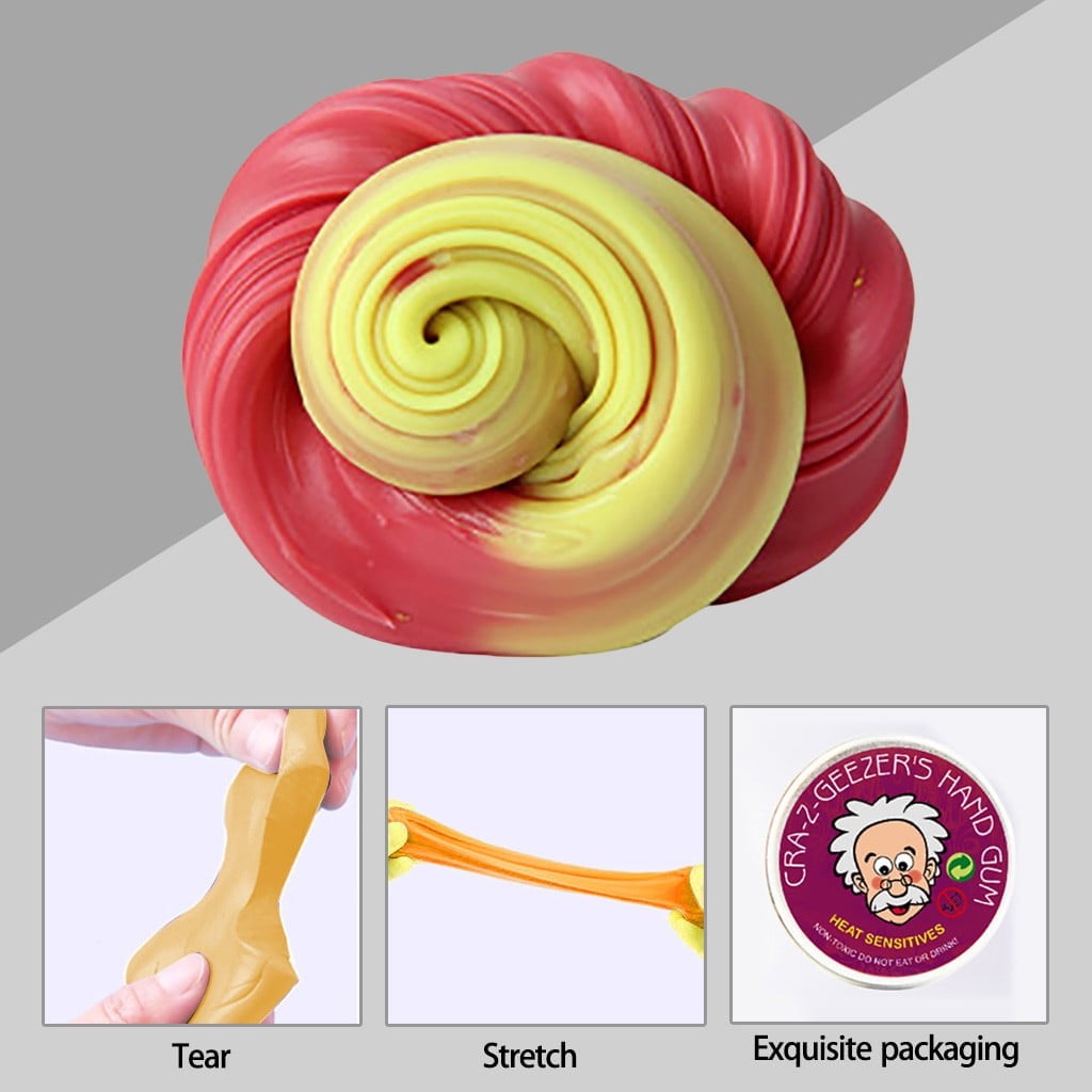 CEHVOM Temperature-Sensitive Color-Changing Plasticine Bouncing Silicon ...