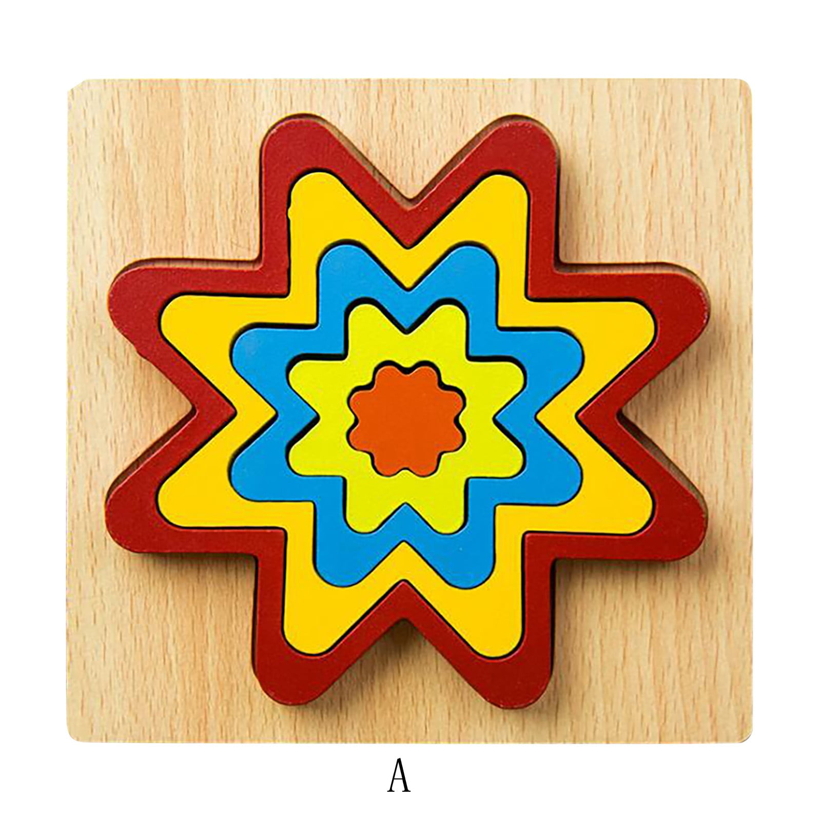 CEHVOM Wooden Puzzles for Kids Classic Shape Pattern Block Toys ...