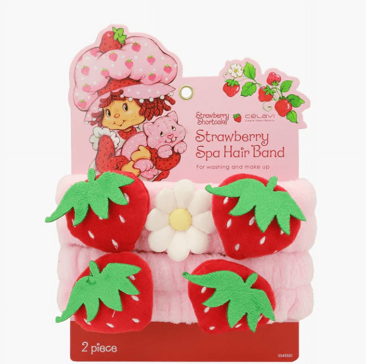 CELAVI STRAWBERRY SHORTCAKE 2PC SPA HAIR BAND SET (2 UNITS) - Walmart.com