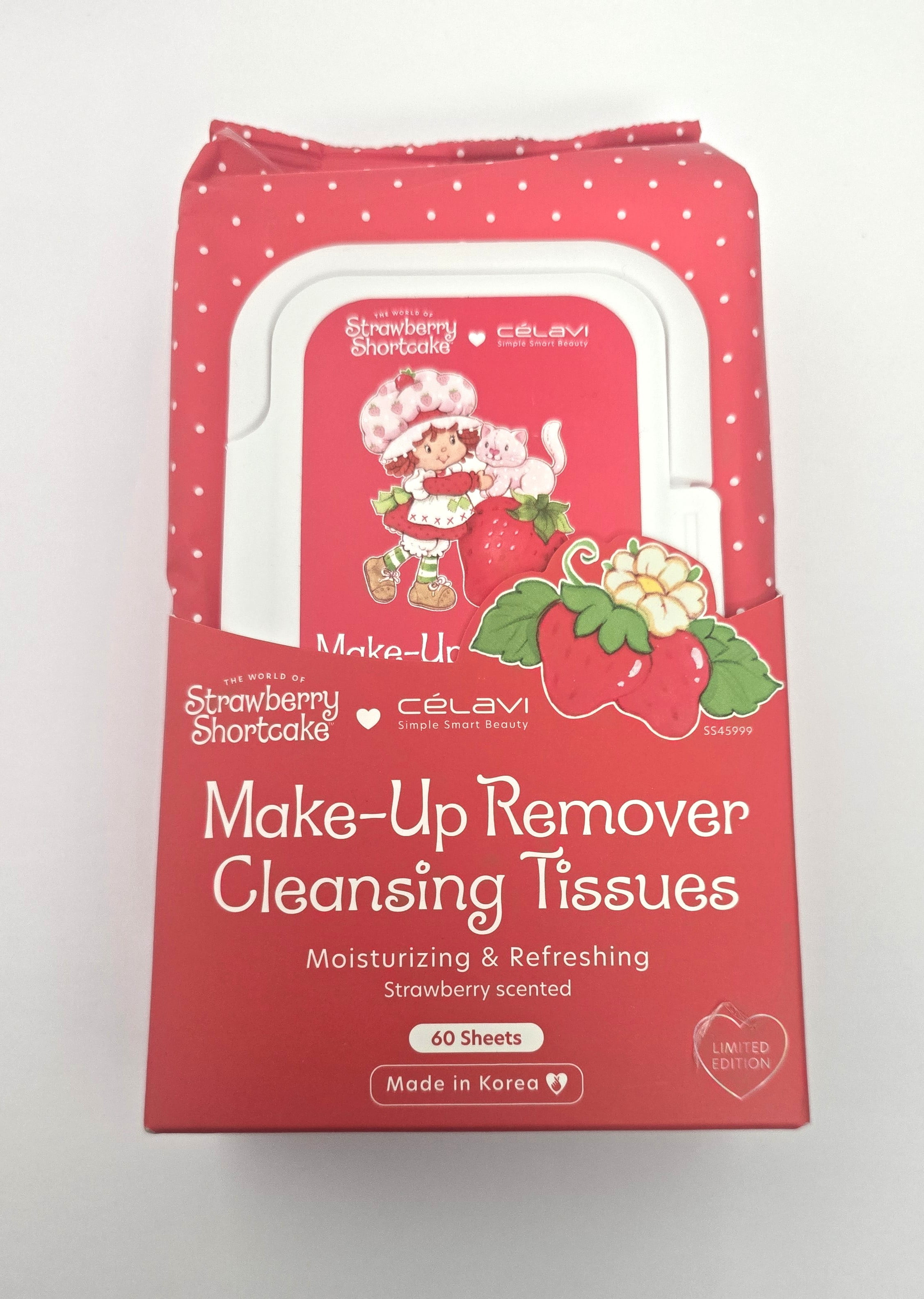 CELAVI STRAWBERRY SHORTCAKE MAKE UP REMOVER CLEANSING TISSUES - Walmart ...